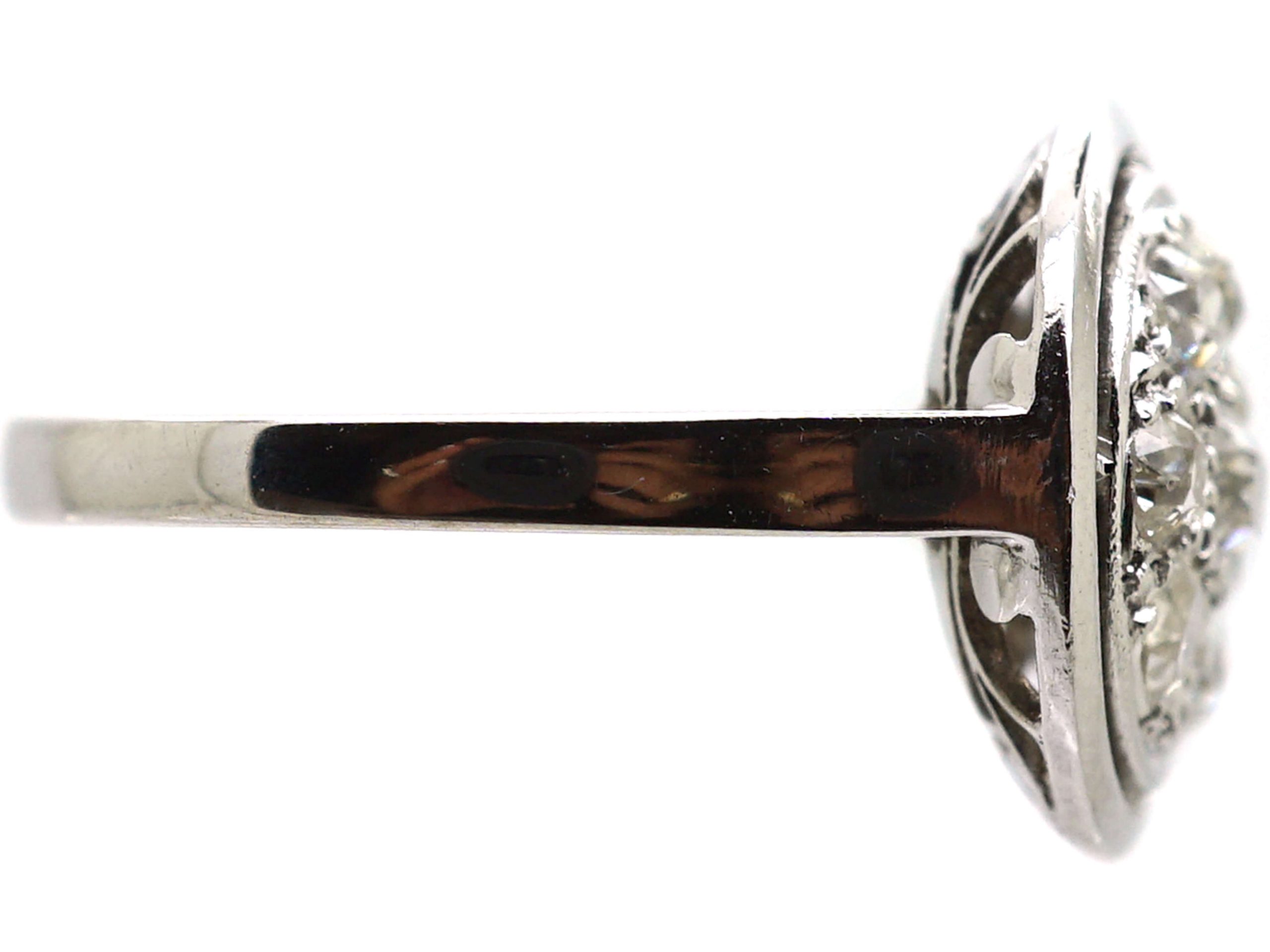 Art Deco Platinum, Diamond Cluster Target Ring (666X) | The Antique ...