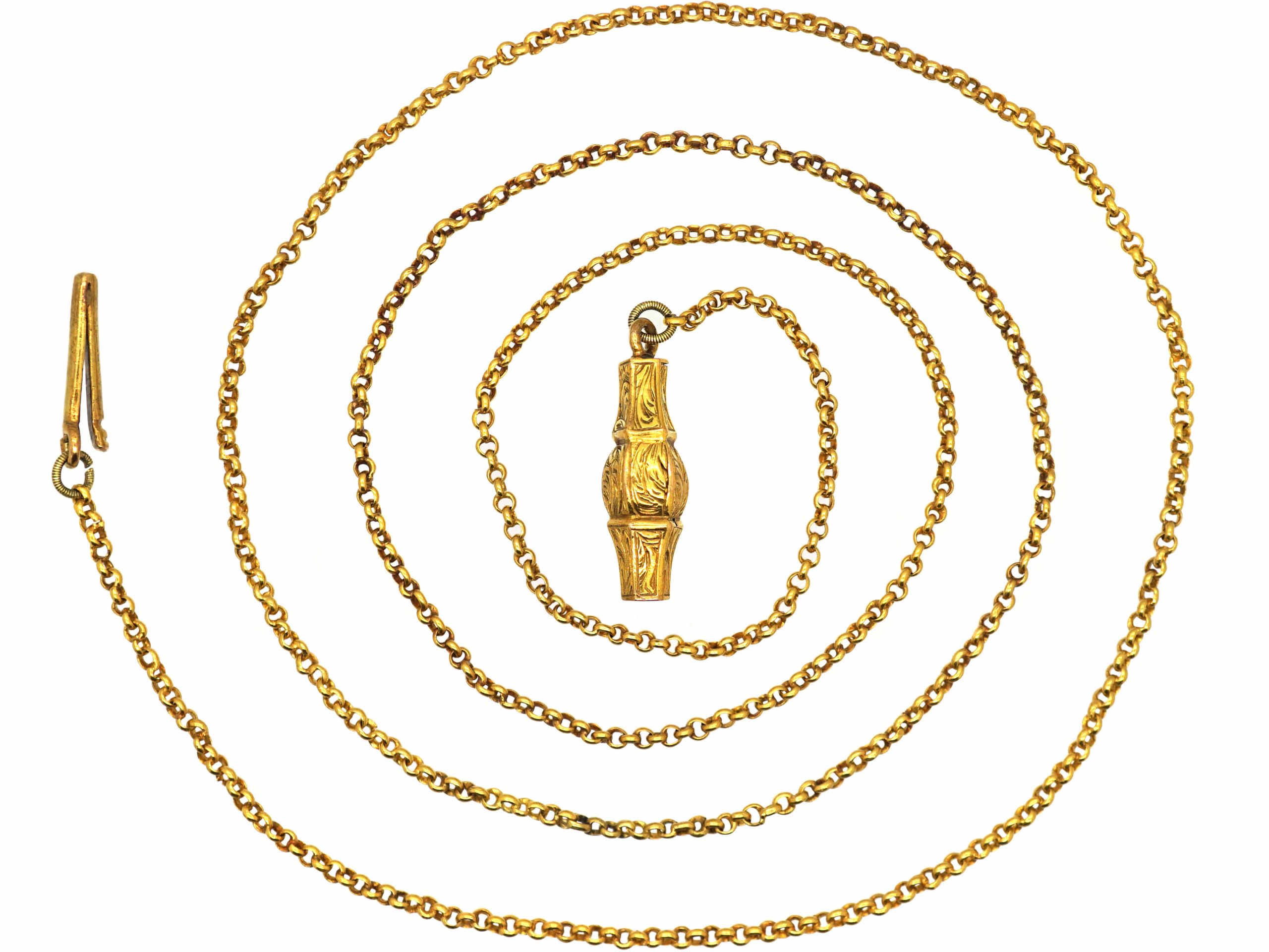 Early Victorian 18ct Gold Chain with Ornate Clasp (138M) | The Antique ...