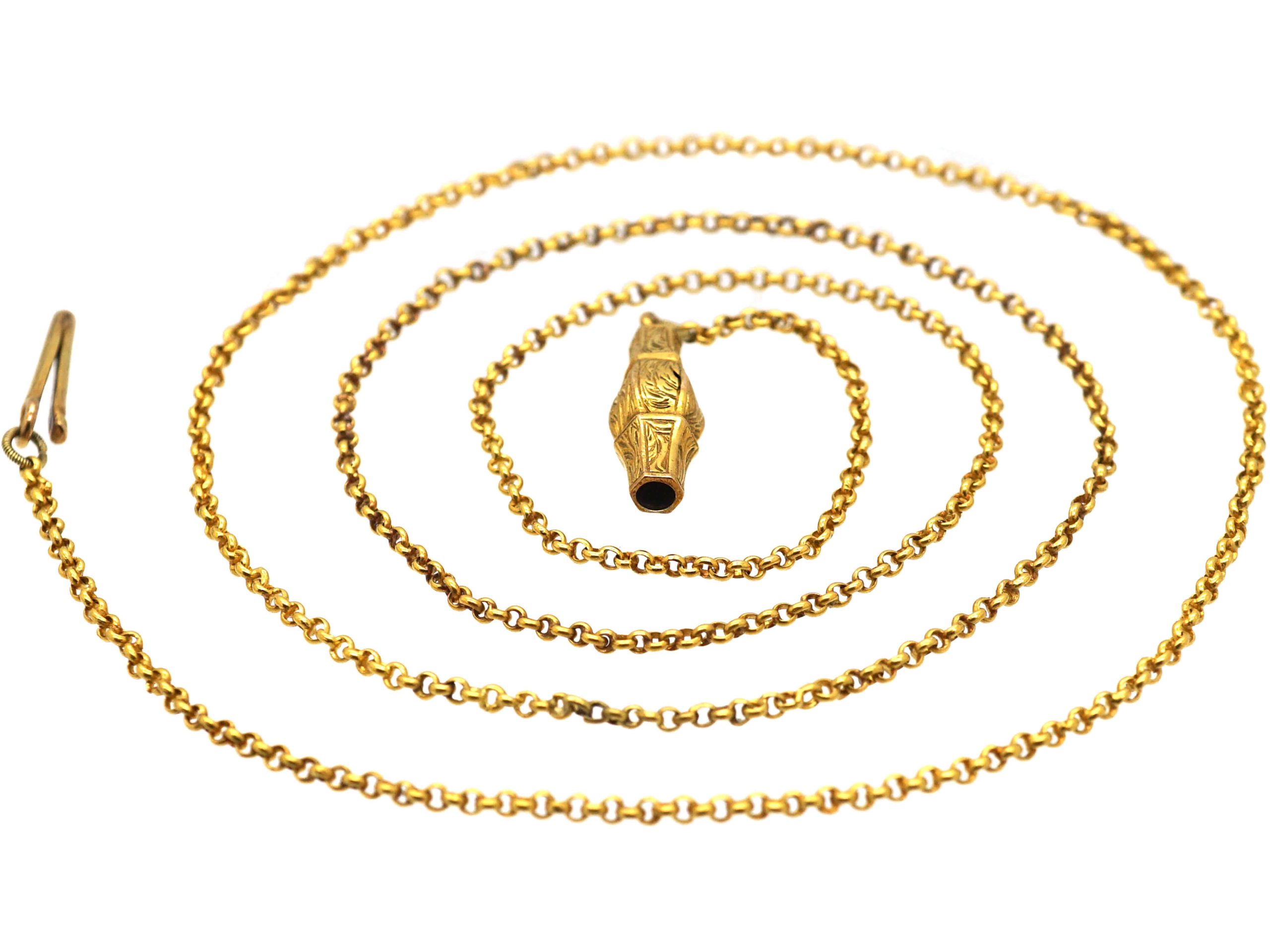 Early Victorian 18ct Gold Chain with Ornate Clasp (138M) | The Antique ...