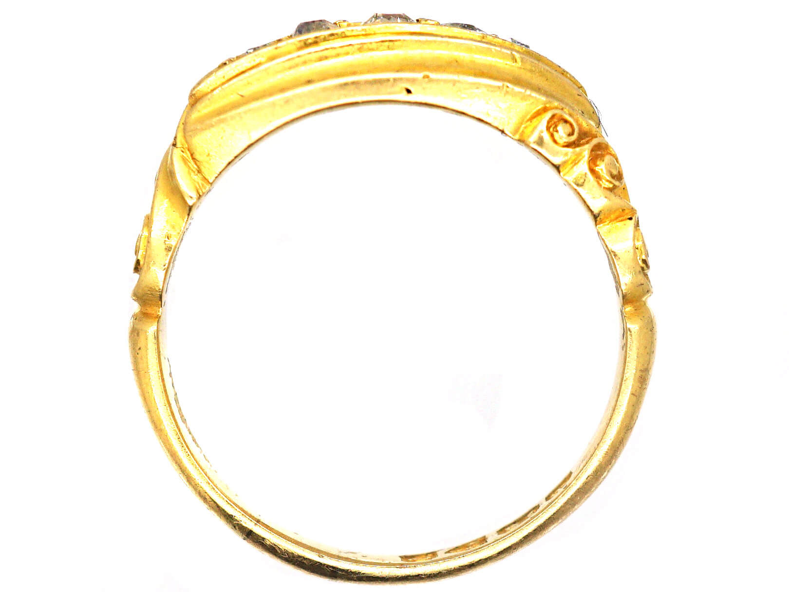 Victorian 18ct Gold Five Stone Diamond Slanted Ring (649X) | The ...