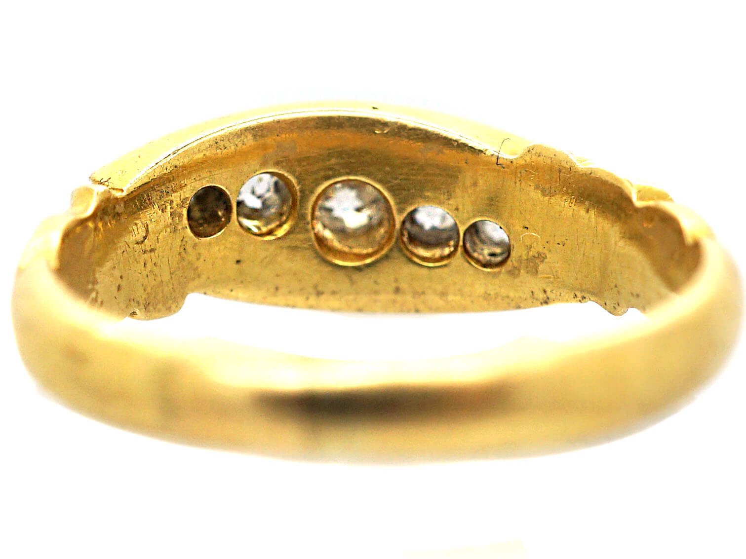 Victorian 18ct Gold Five Stone Diamond Slanted Ring (649X) | The ...