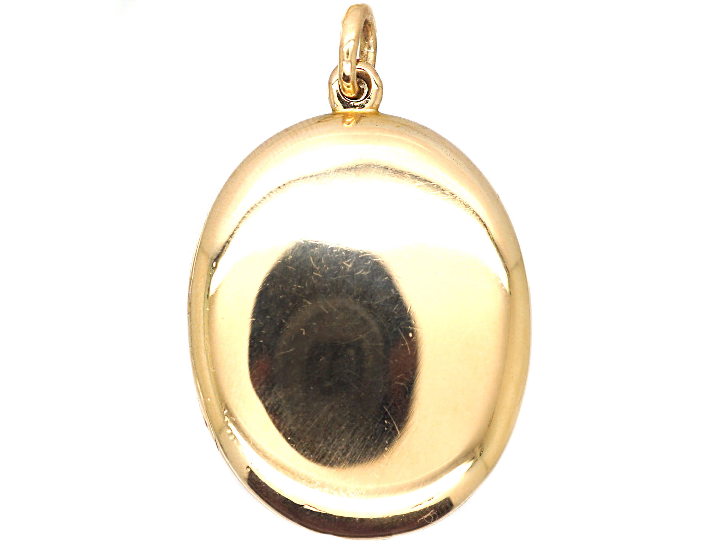 Victorian 18ct Gold Plain Oval Locket (835X) | The Antique Jewellery ...