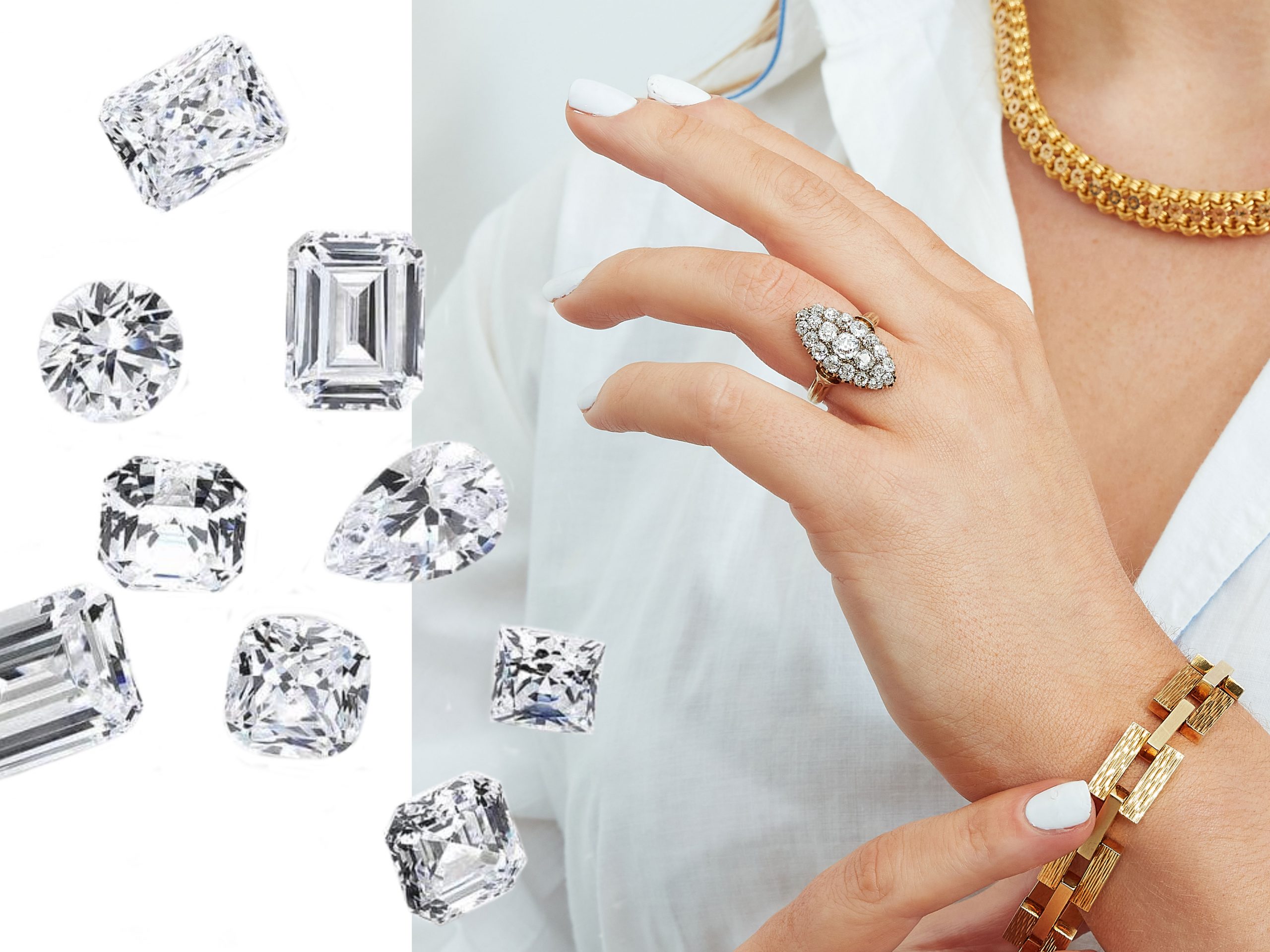 How to Choose the Right Diamond Shape for Your Hand Size | The Antique ...