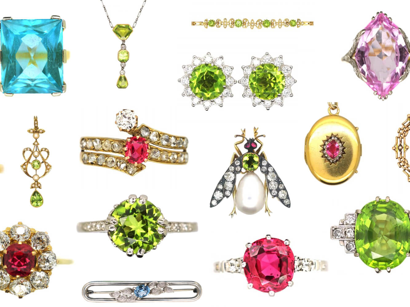 August's Birthstones: Peridot and Spinel | The Antique Jewellery Company