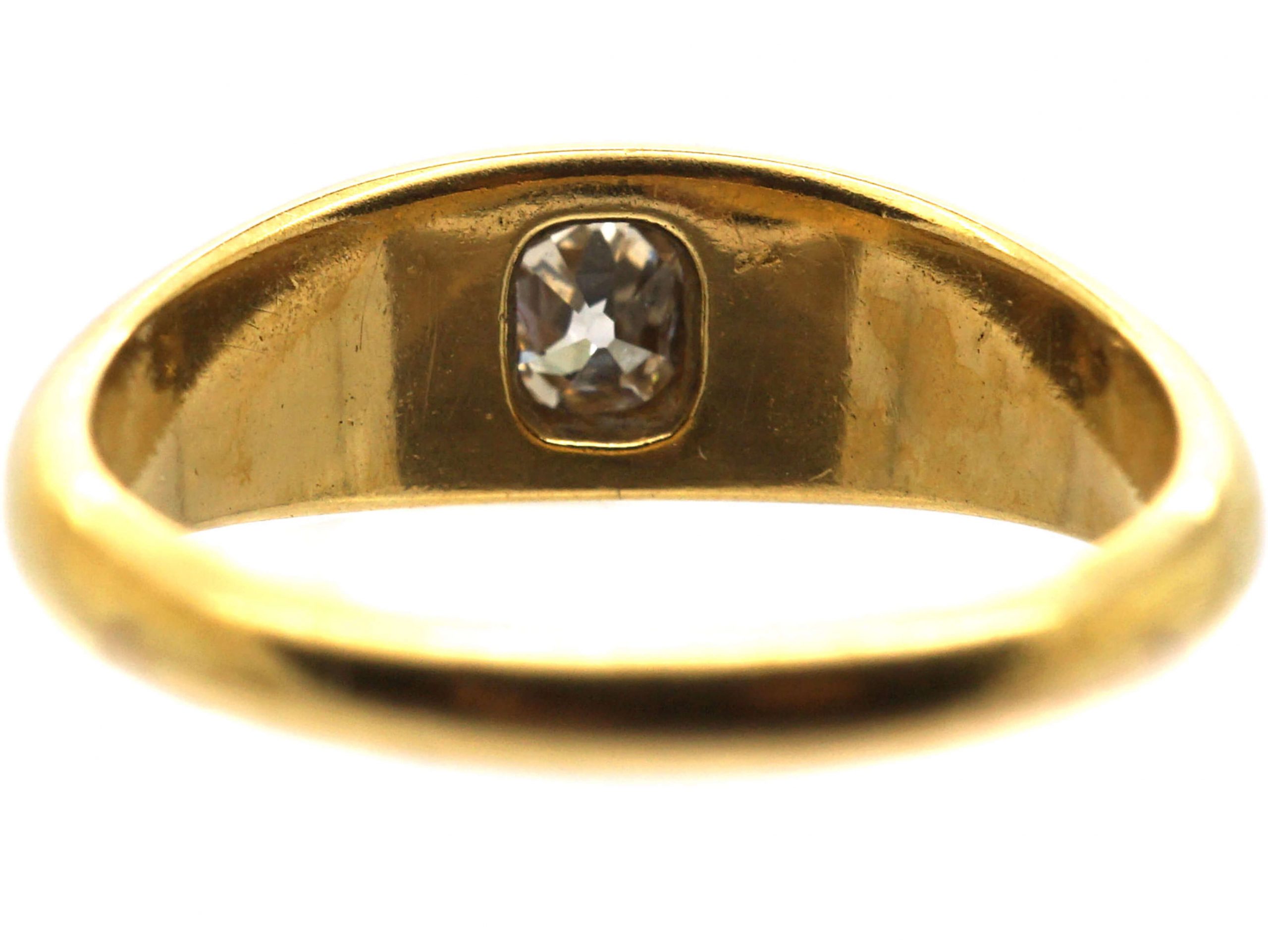 Victorian 18ct Gold Rub Over Set Diamond Ring (882X) | The Antique ...