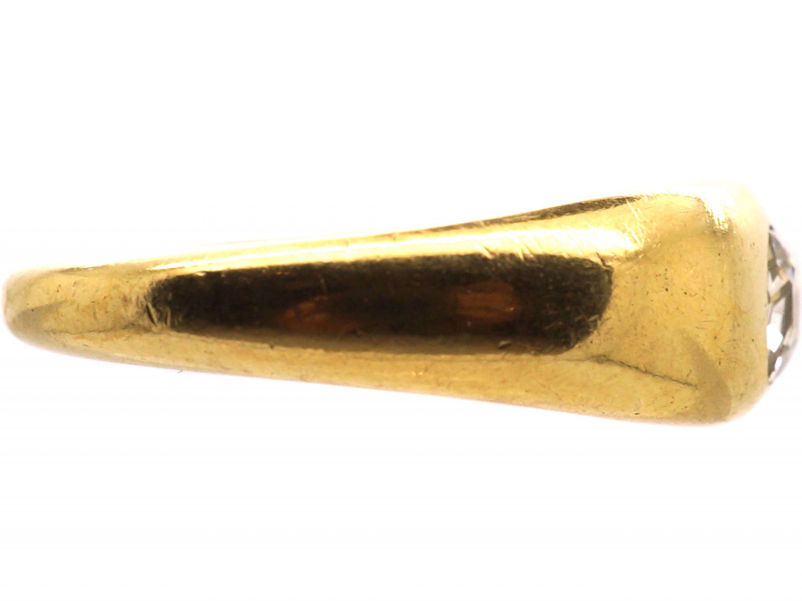 Victorian 18ct Gold Rub Over Set Diamond Ring (882X) | The Antique ...