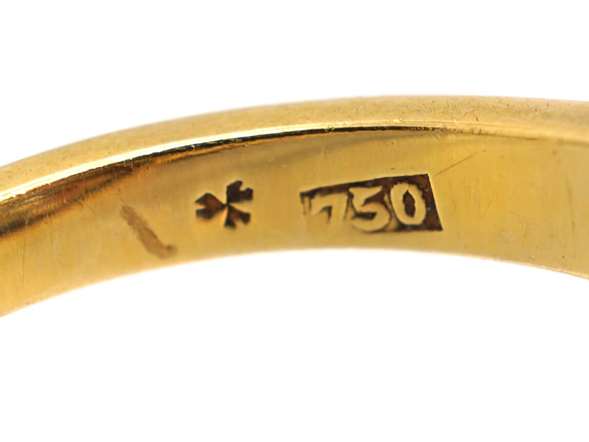 Early 20th Century 18ct Gold, Diamond & Ruby Daisy Cluster Ring within ...