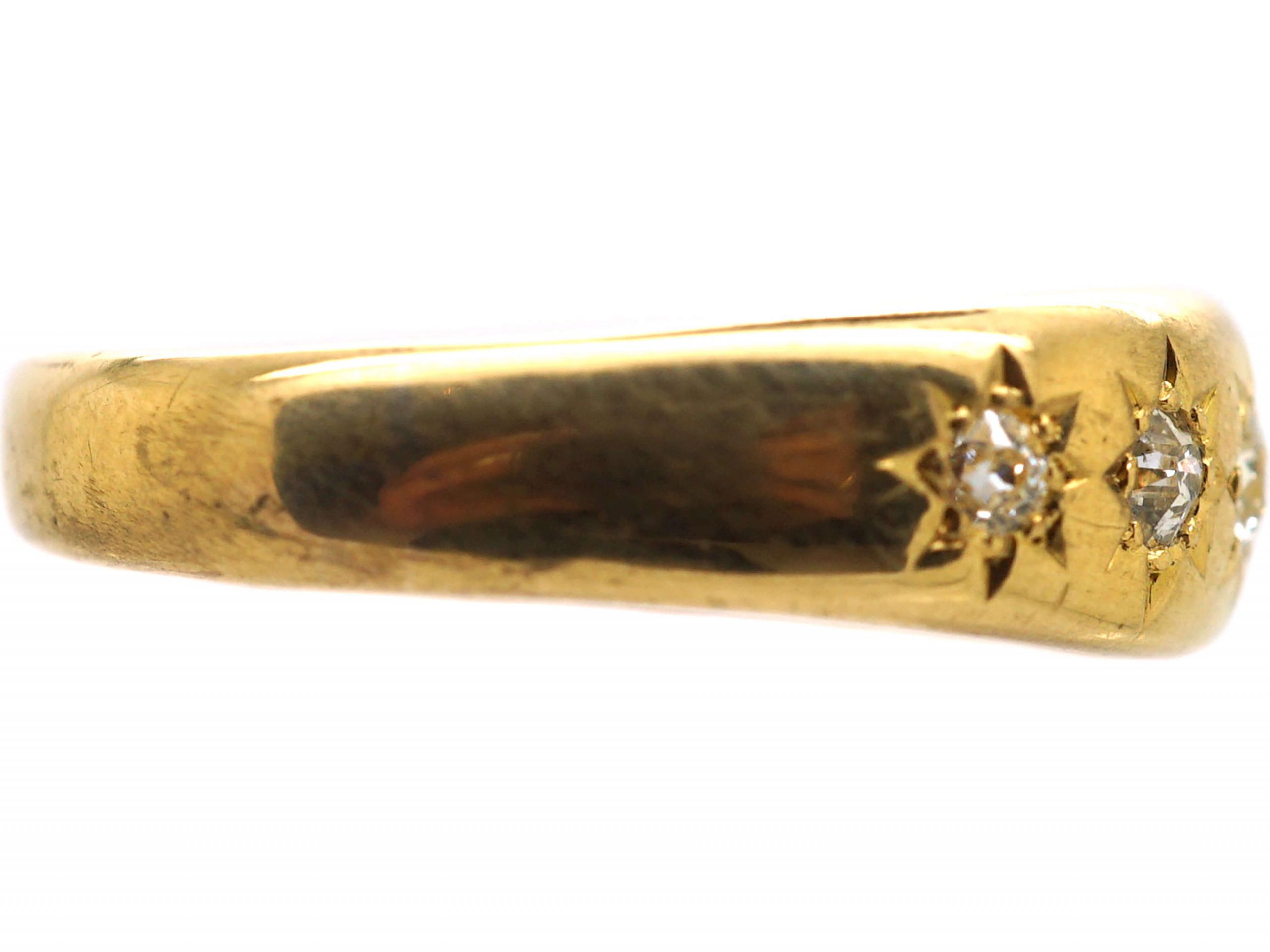 Victorian 18ct Gold Five Stone Diamond Gypsy Ring (910X) | The Antique ...