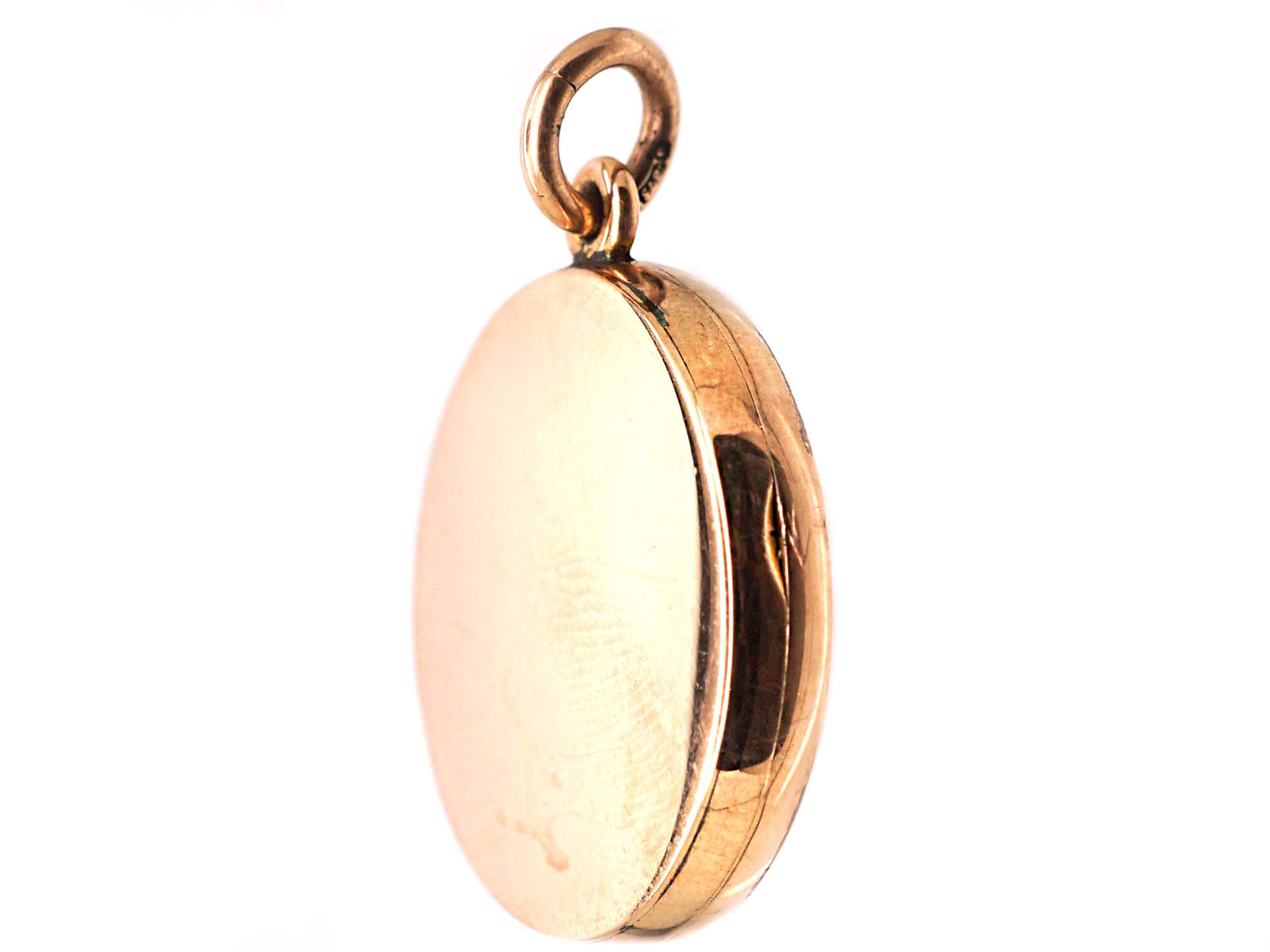 Edwardian 9ct Gold Round Locket (119Y) | The Antique Jewellery Company