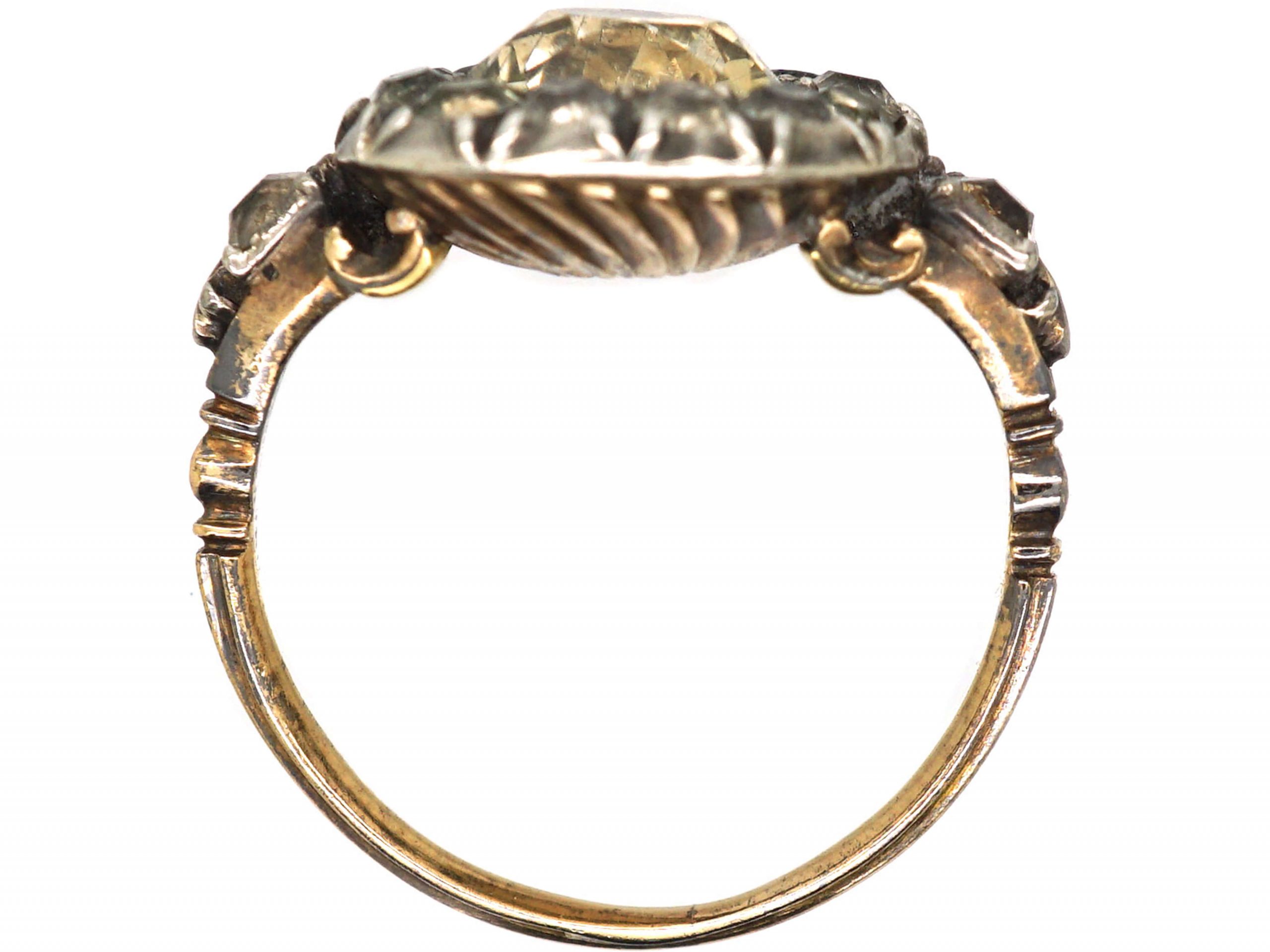 Georgian 9ct Gold & Silver Paste Cluster Ring (140Y) | The Antique ...