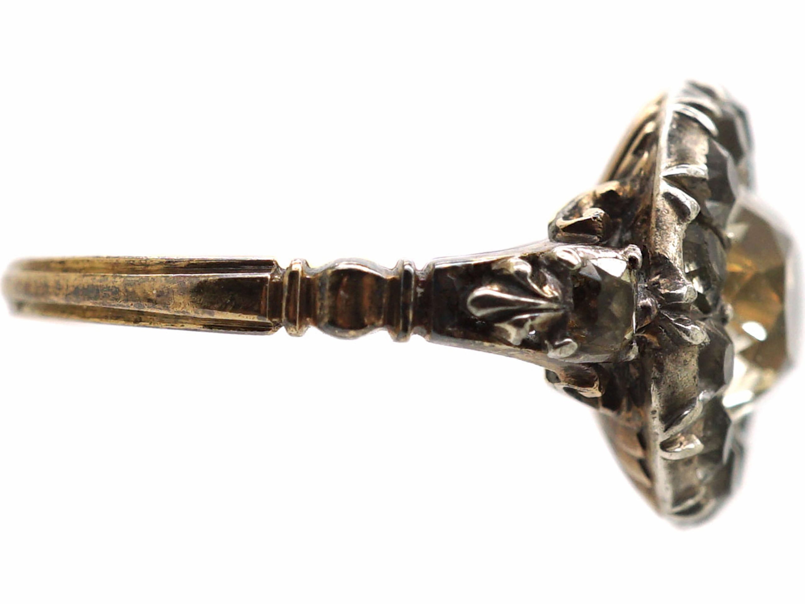 Georgian 9ct Gold & Silver Paste Cluster Ring (140Y) | The Antique ...