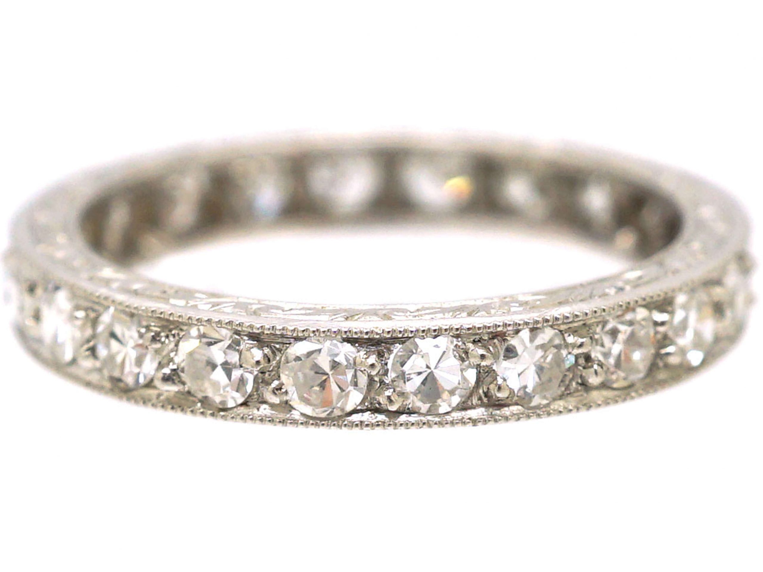Early 20th Century Platinum & Diamond Eternity Ring (23Y) | The Antique ...