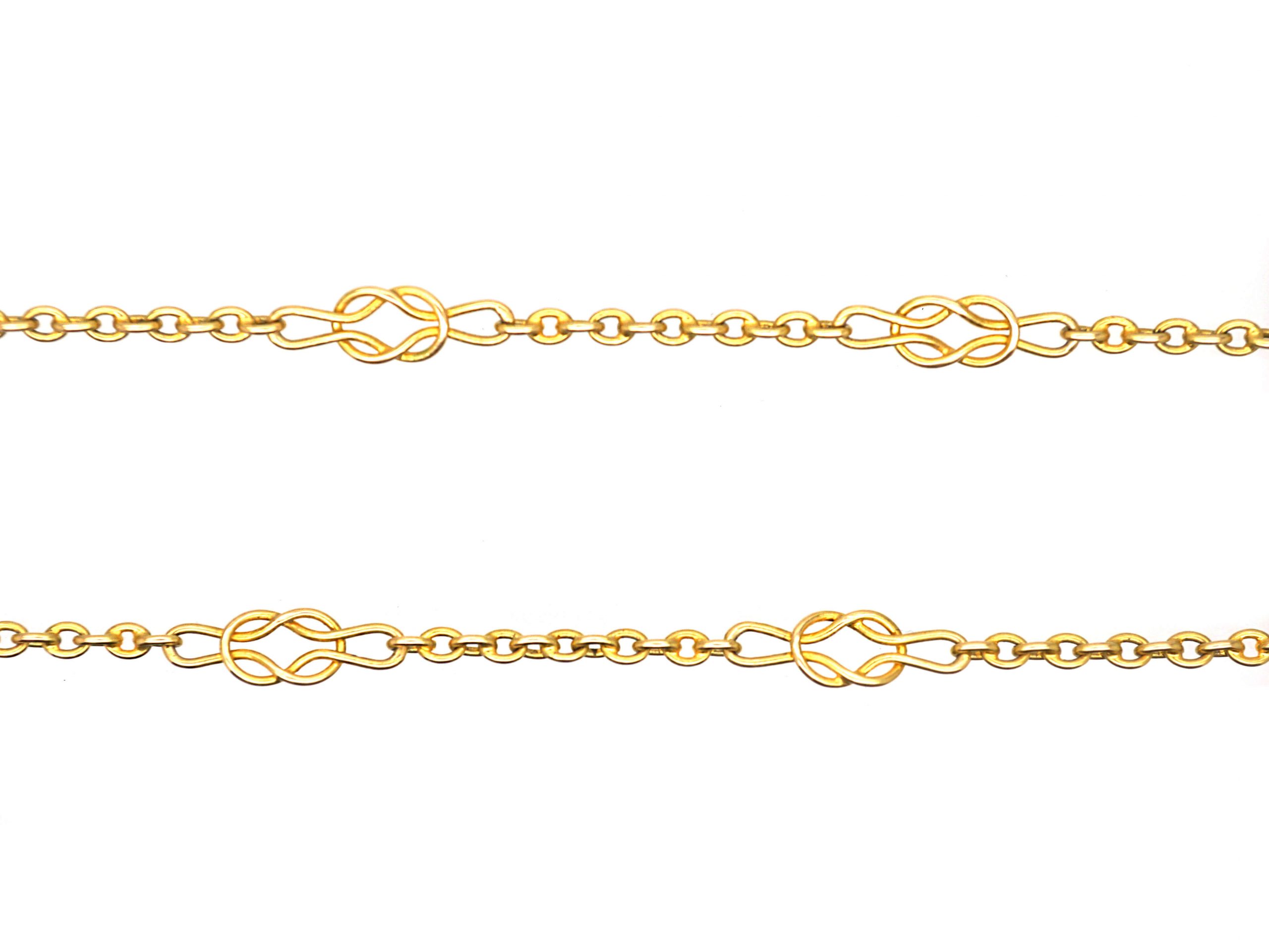 Edwardian 15ct Gold Chain with Knot Motifs | AJC - AUS