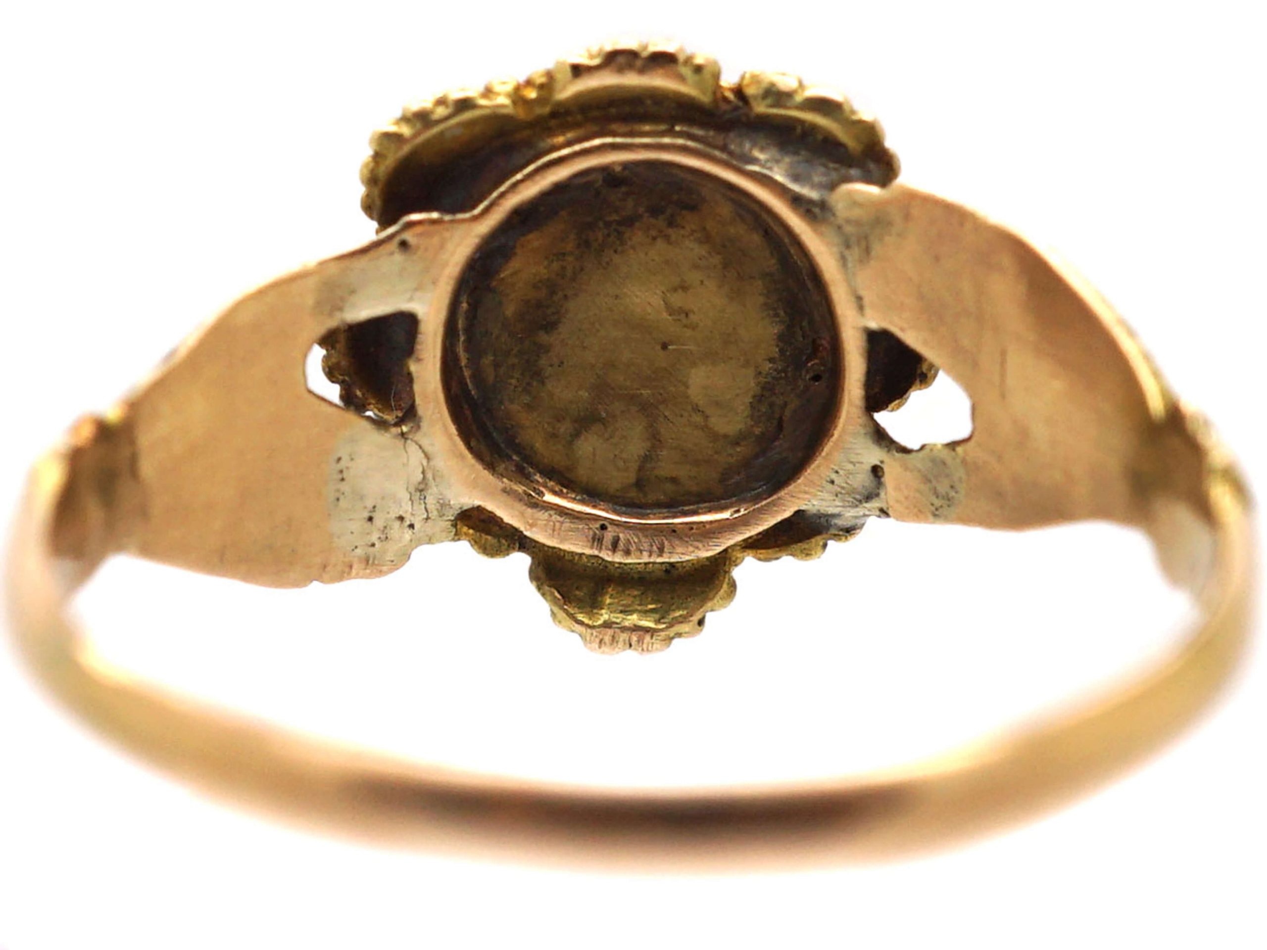 Early Victorian 15ct Gold, Heart Shaped Fede Ring set with a Ruby ...