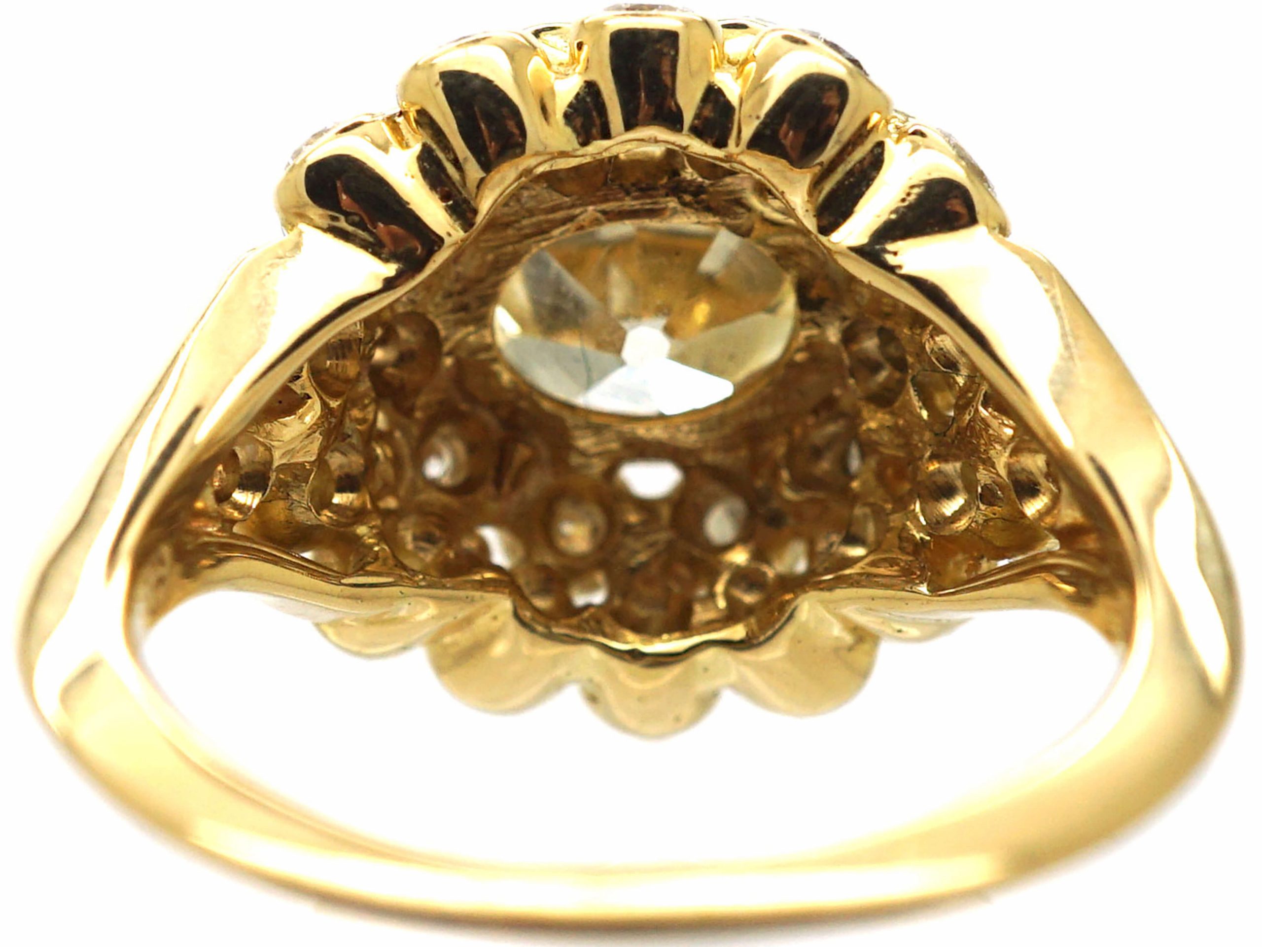 18ct Gold, Diamond Cluster Ring by Gilbert Albert (292Y) | The Antique ...