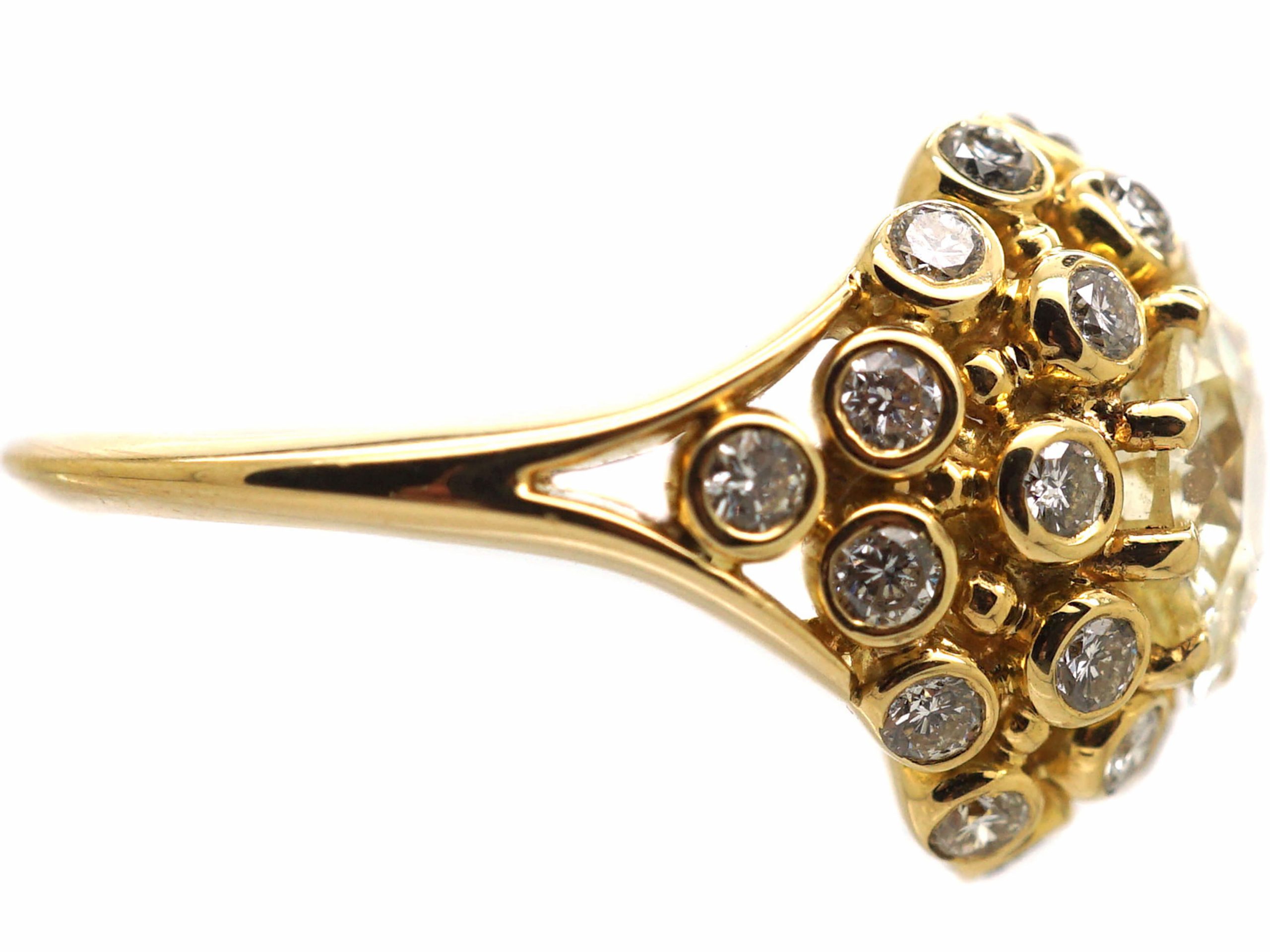18ct Gold, Diamond Cluster Ring by Gilbert Albert (292Y) | The Antique ...