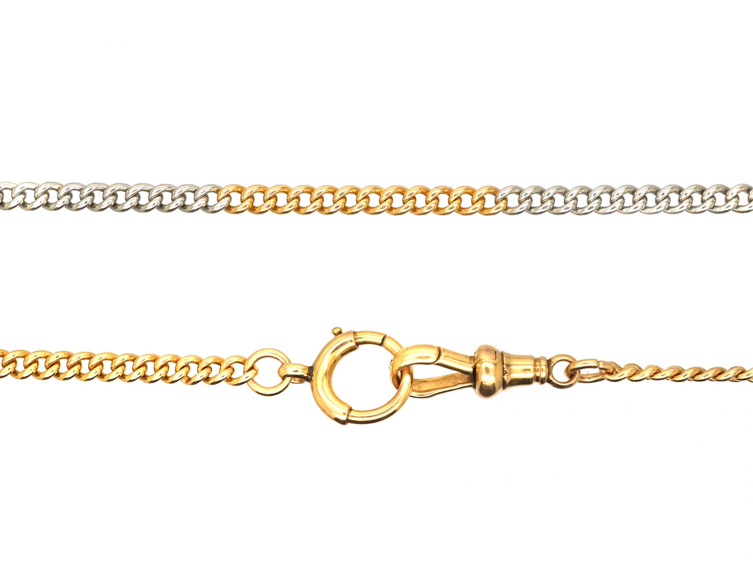 Edwardian 18ct Gold & Platinum Two Colour Chain (338Y) | The Antique ...