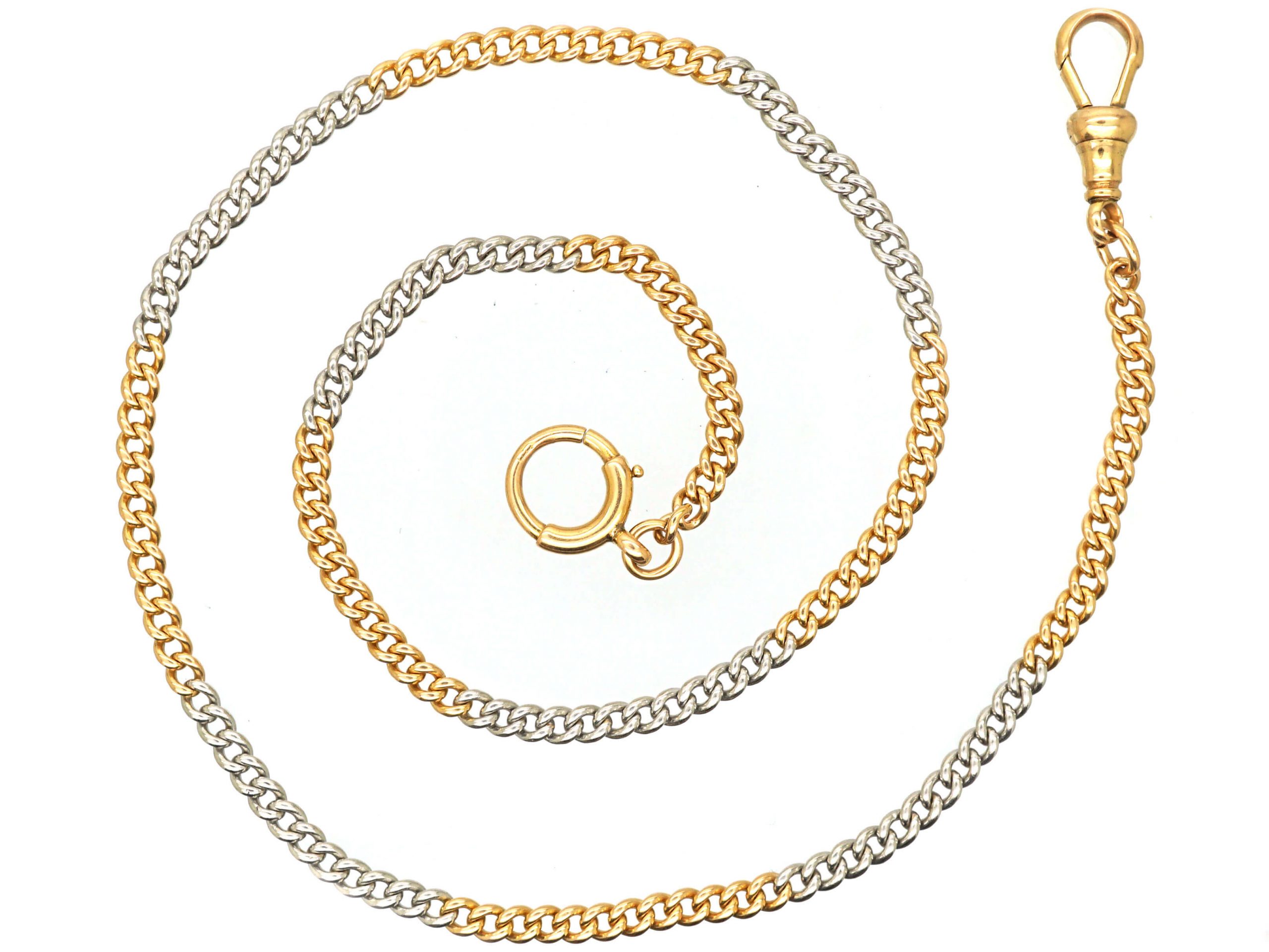 Edwardian 18ct Gold & Platinum Two Colour Chain (338Y) | The Antique ...