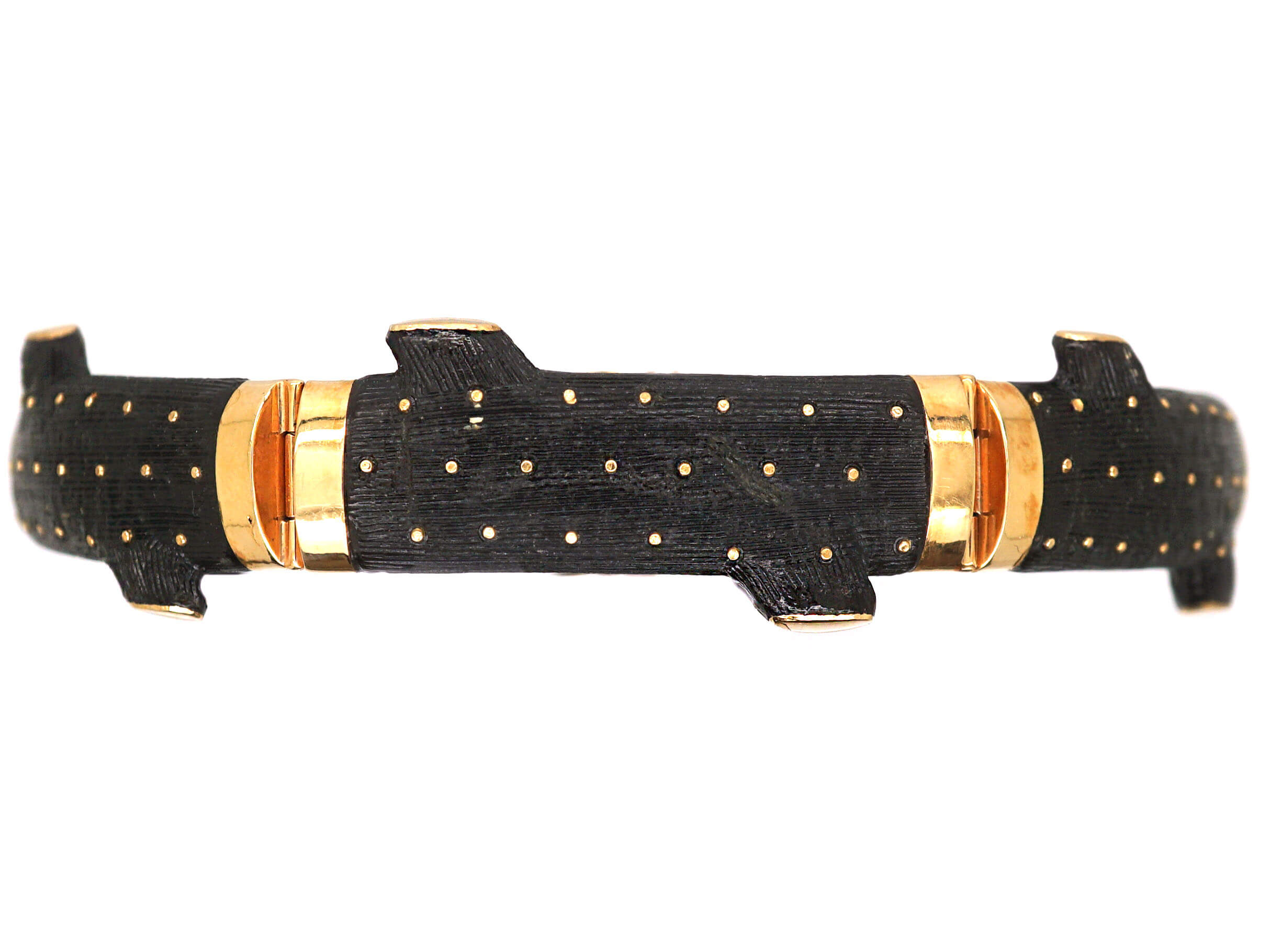 Victorian Horn & Gold Bark Bracelet (231Y) | The Antique Jewellery Company
