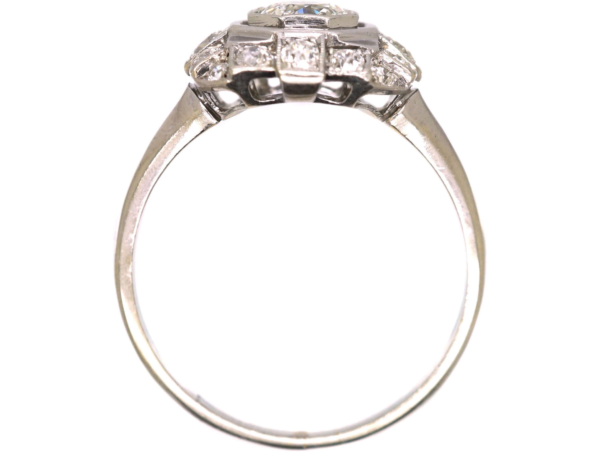 Art Deco Platinum Octagonal Ring set with Diamonds (427Y) | The Antique ...