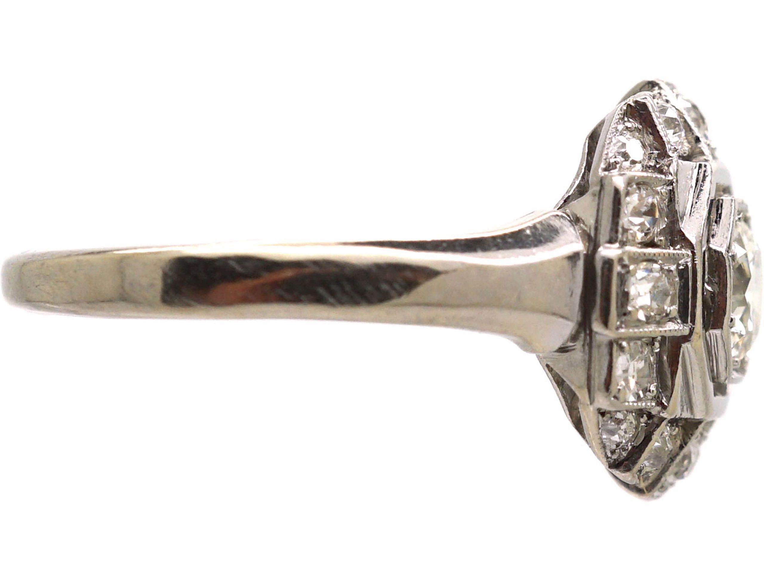 Art Deco Platinum Octagonal Ring set with Diamonds (427Y) | The Antique ...