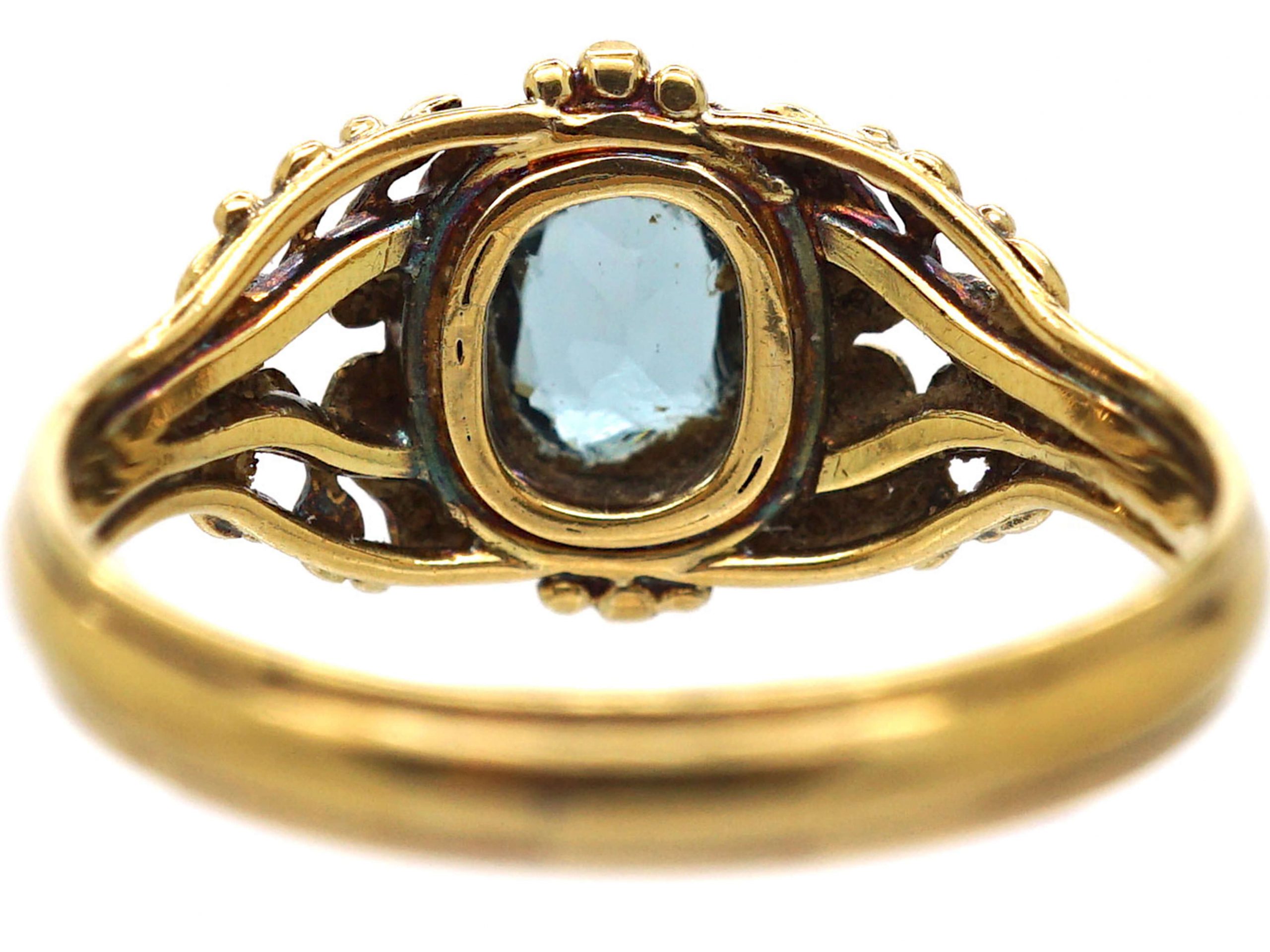 Arts & Crafts 18ct Gold Ring set with an Aquamarine attributed to ...
