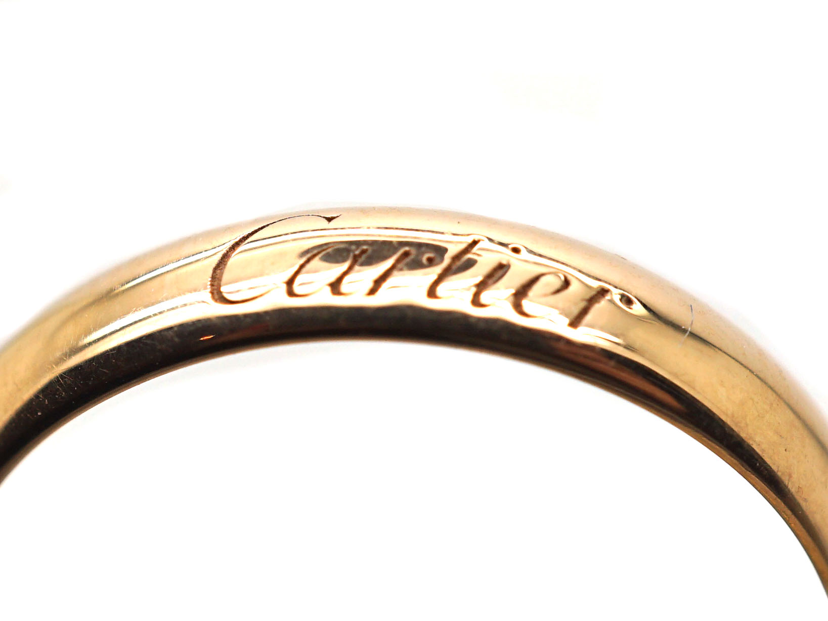 Three Colour 18ct Gold Trinity Ring by Cartier set with Five Diamonds ...