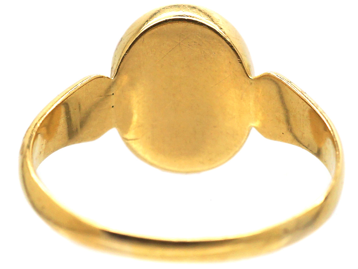 Edwardian 18ct Gold Signet Ring with Hidden Compartment (945X) | The ...