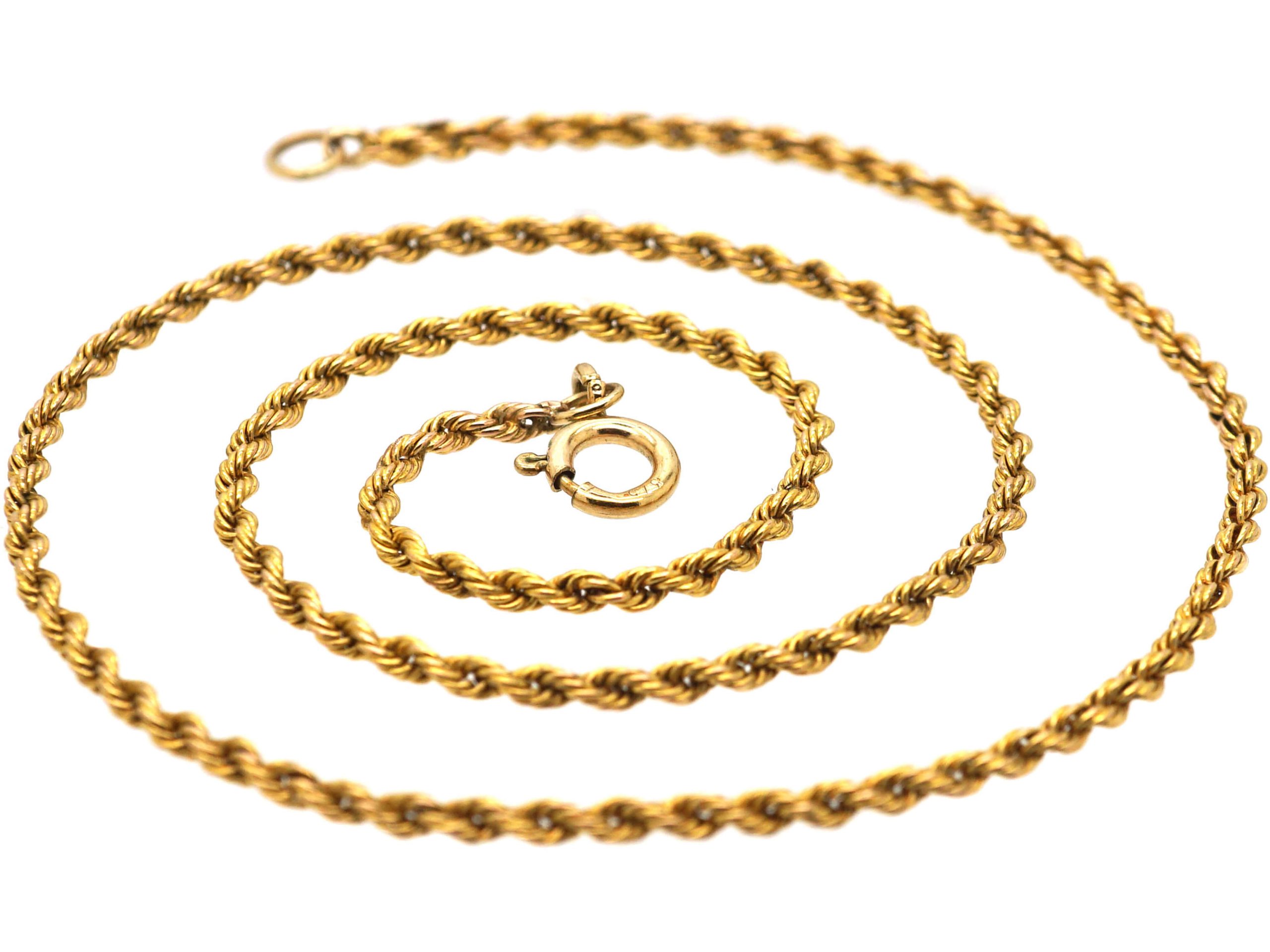 Victorian 15ct Gold Prince of Wales Twist Chain with a 9ct Gold Clasp ...