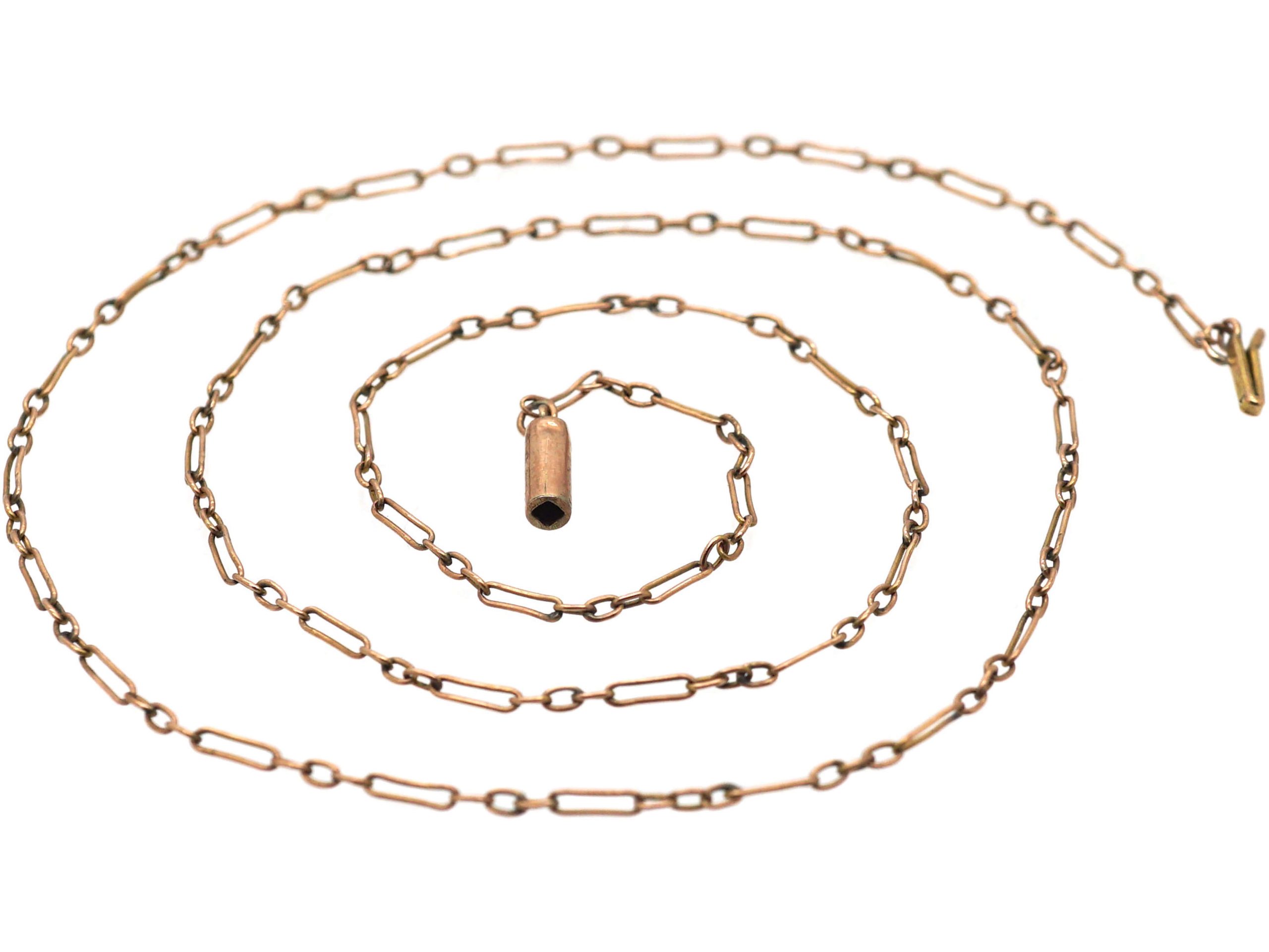 Edwardian 9ct Gold Fancy Link Chain (388Y) | The Antique Jewellery Company