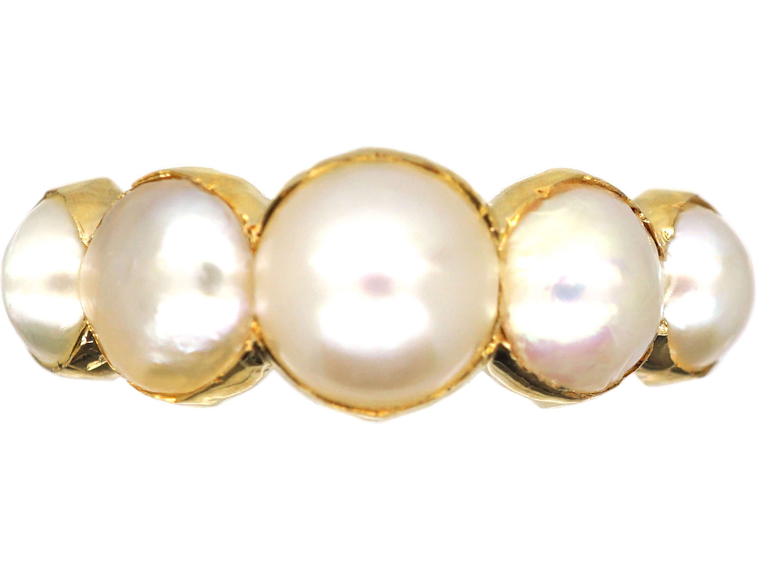 Early Victorian 18ct Gold, Natural Split Pearl Ring (473Y) | The ...