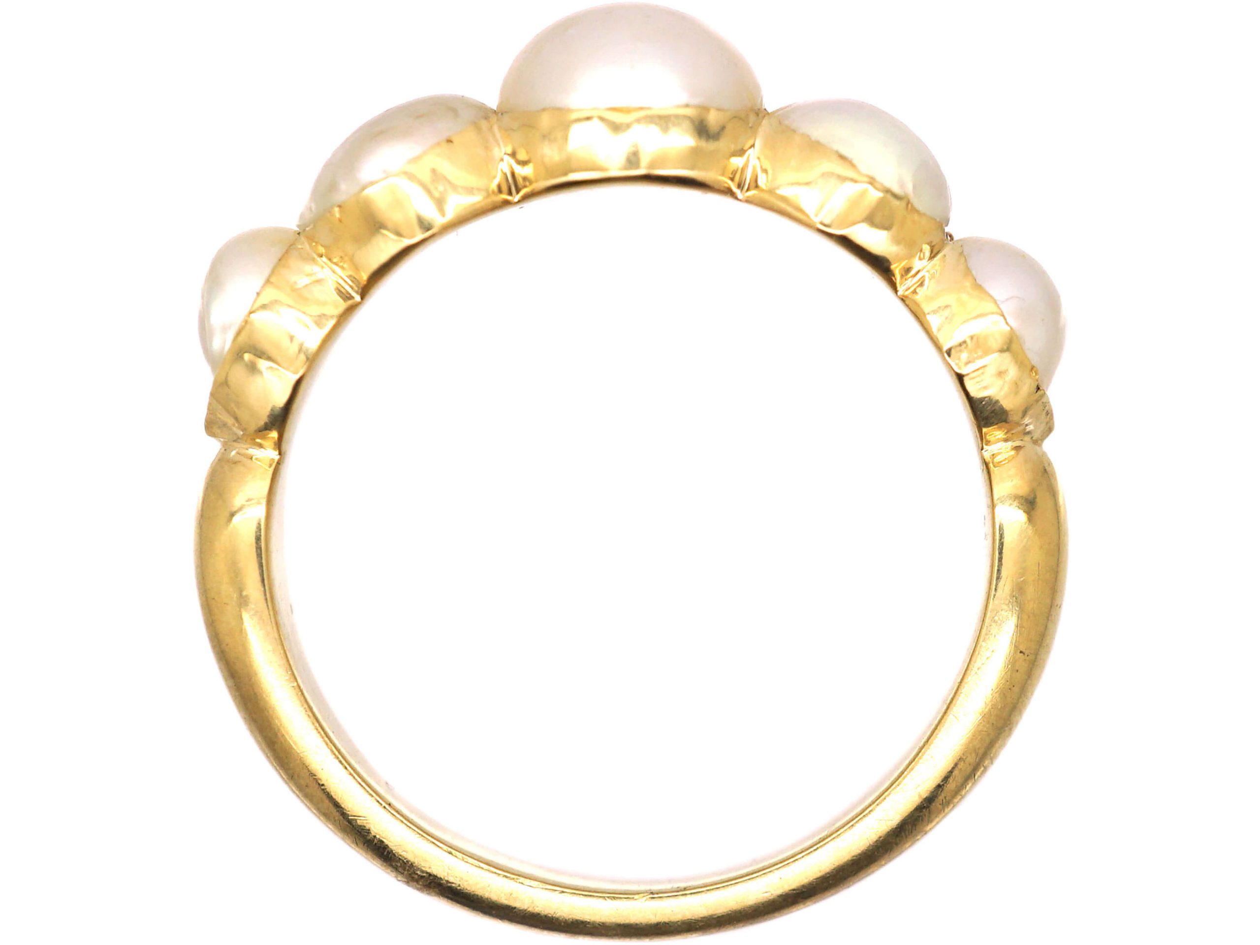 Early Victorian 18ct Gold, Natural Split Pearl Ring (473Y) | The ...