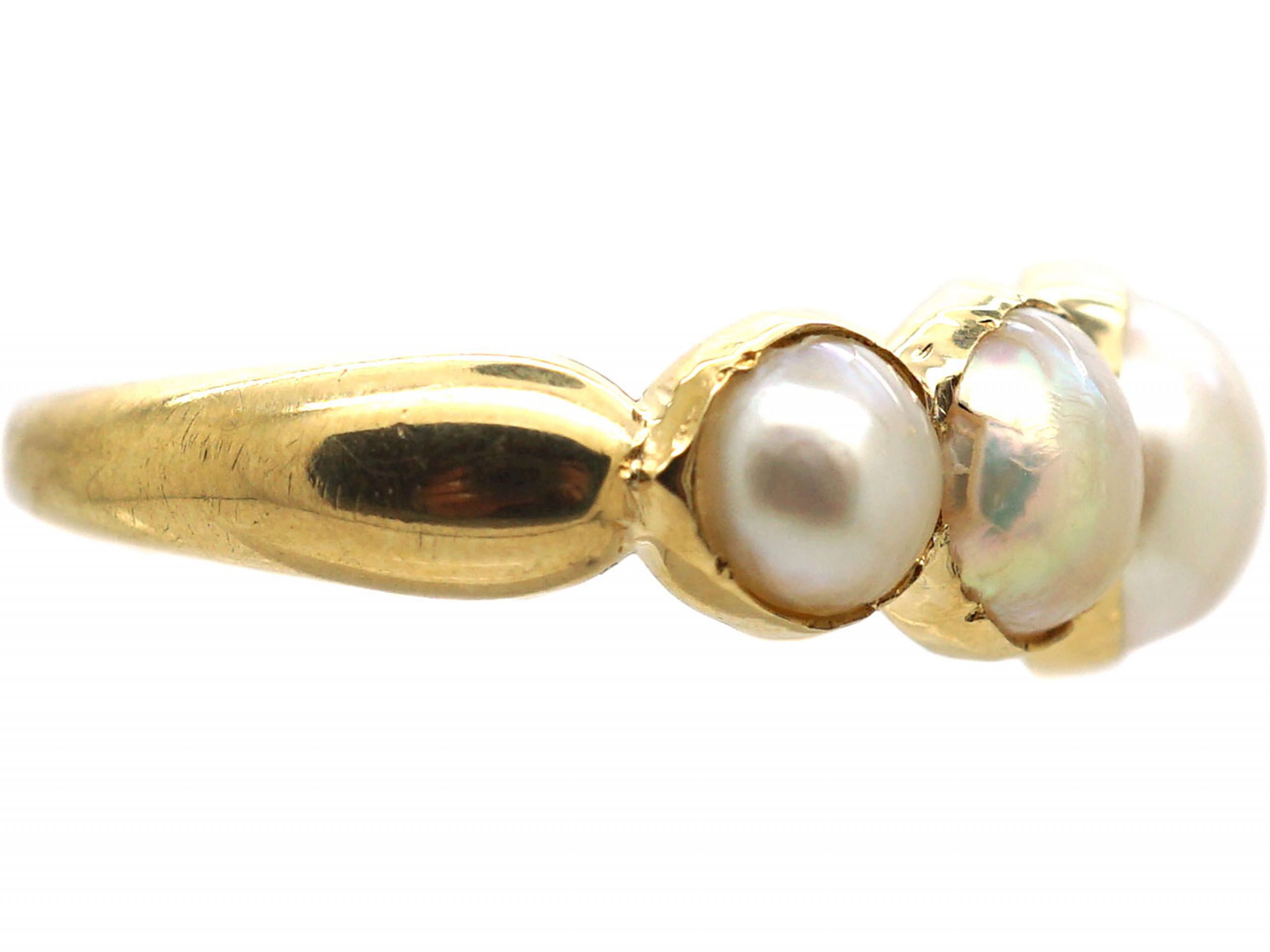 Early Victorian 18ct Gold, Natural Split Pearl Ring (473Y) | The ...