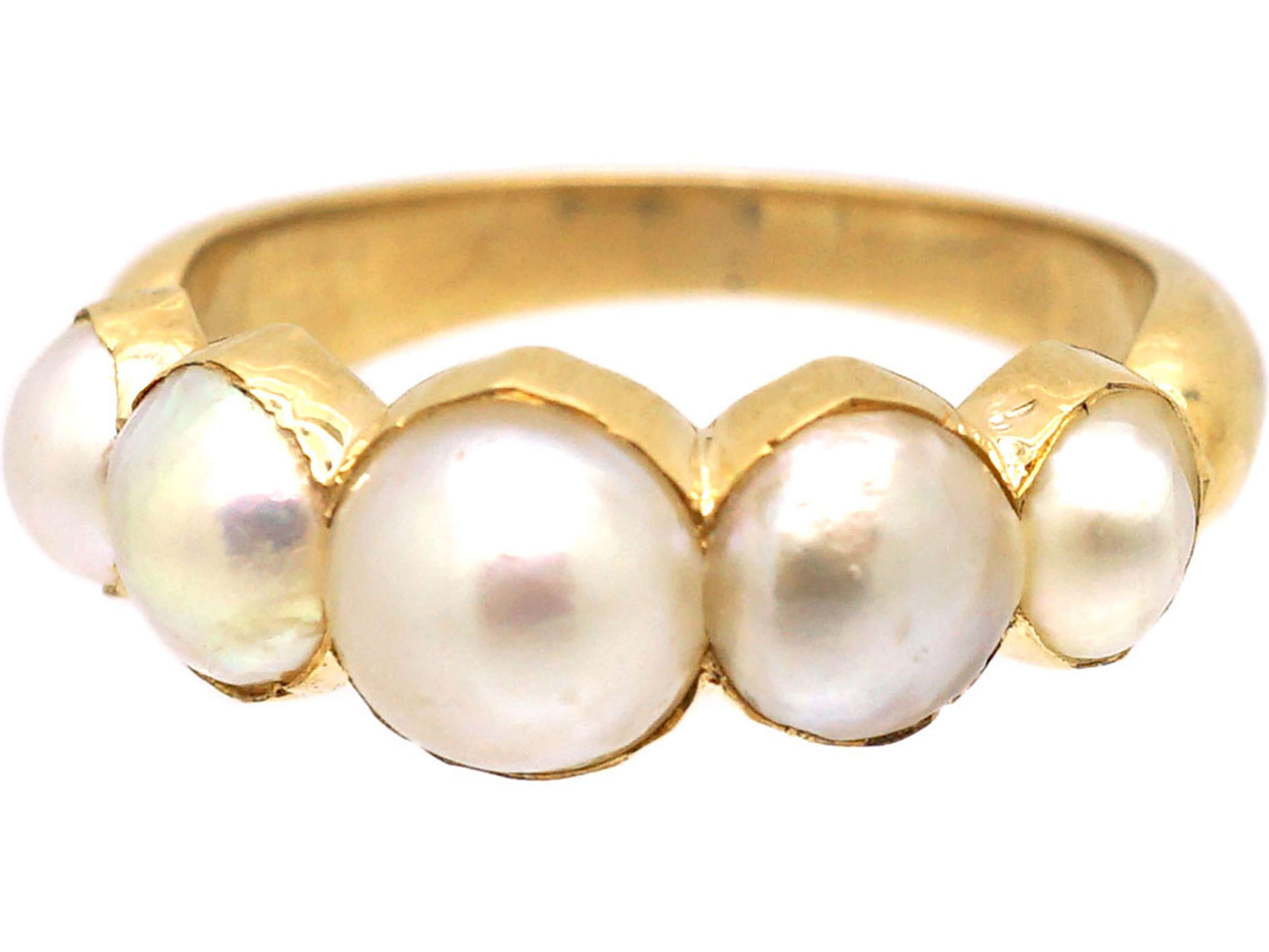 Early Victorian 18ct Gold, Natural Split Pearl Ring (473Y) | The ...