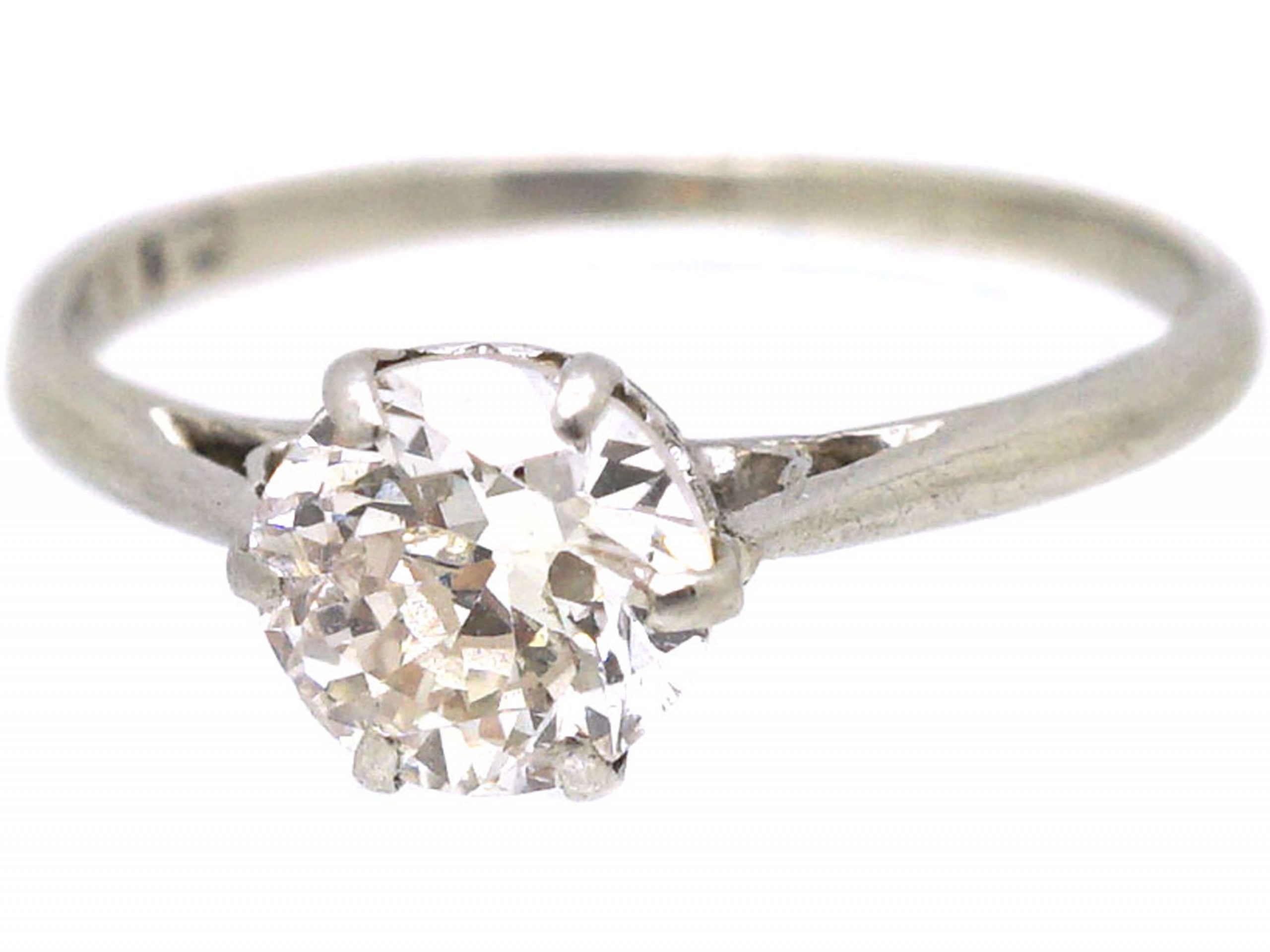 Early 20th Century Platinum Diamond Solitaire Ring (534Y) | The Antique ...