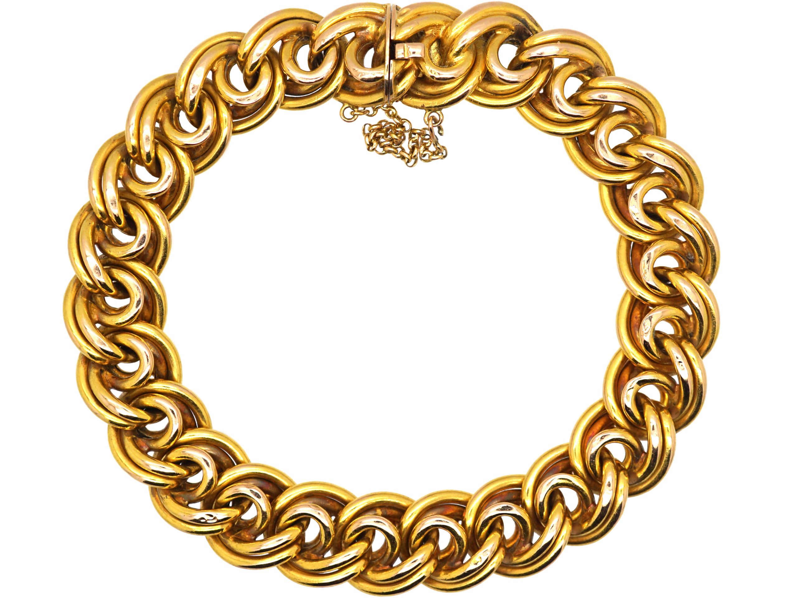 Early 20th Century French 18ct Gold Fancy Curb Bracelet (510Y) | The ...