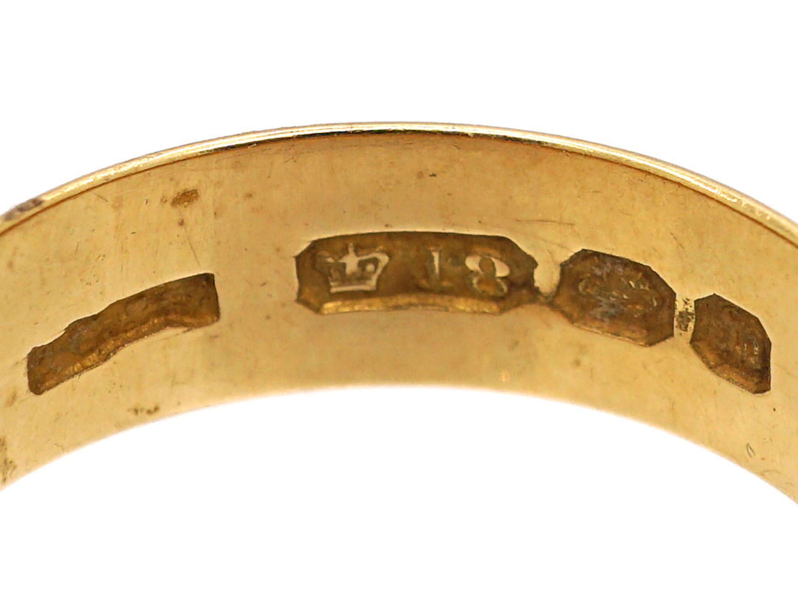 Victorian 18ct Gold Engraved Wedding Ring (572Y) | The Antique ...