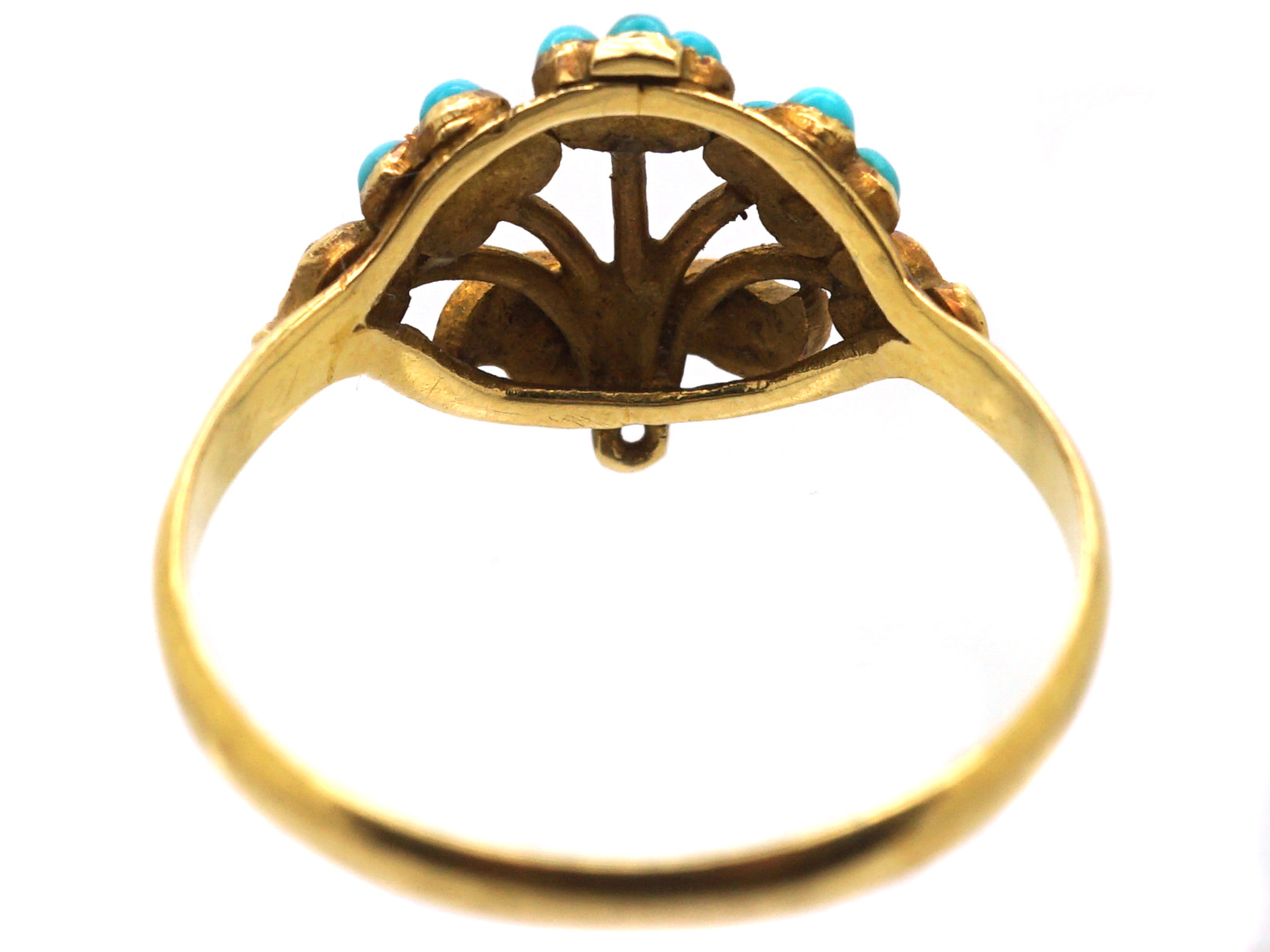 Regency 15ct Gold Forget me Not Ring (723Y) | The Antique Jewellery Company