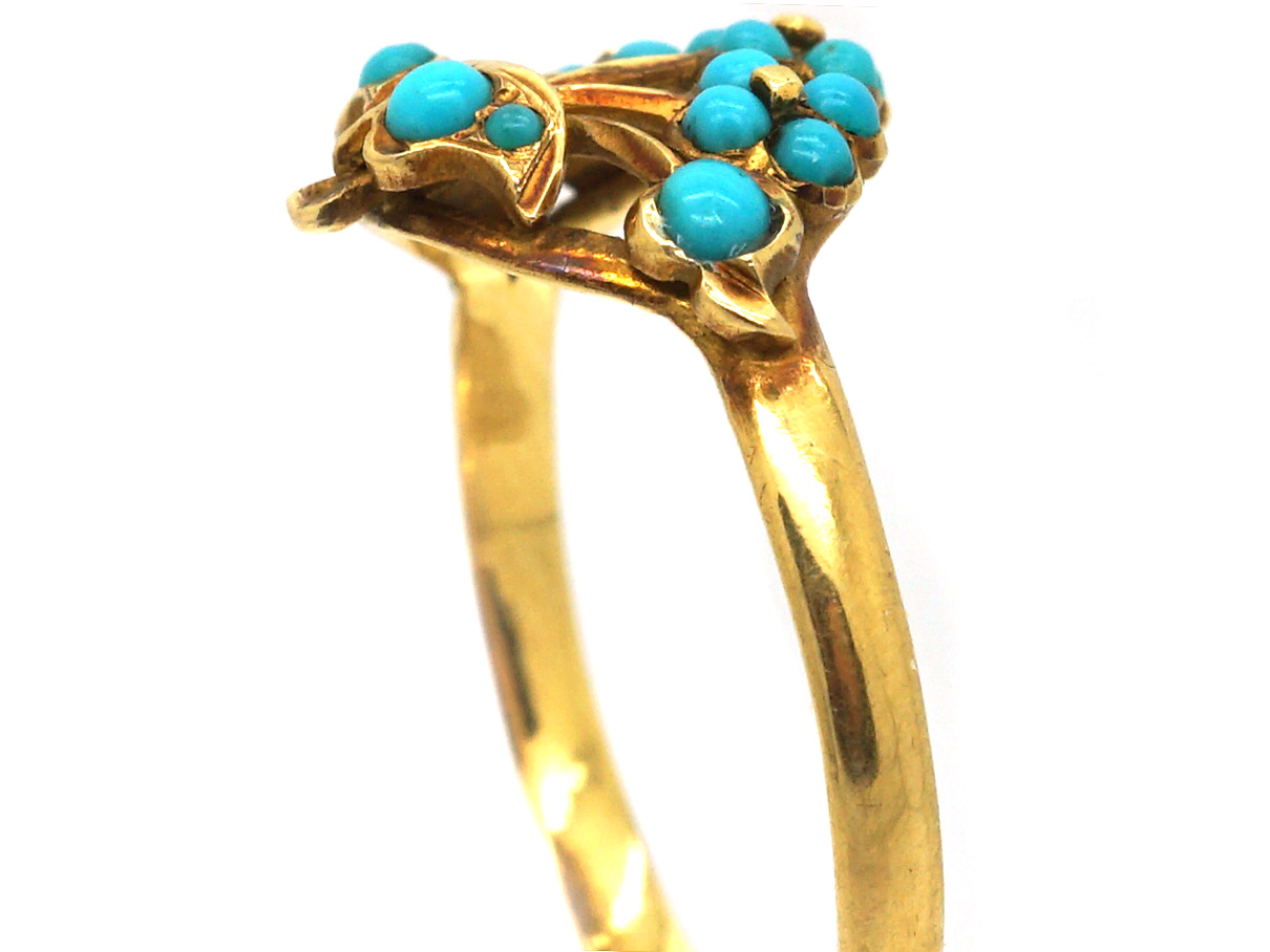 Regency 15ct Gold Forget me Not Ring (723Y) | The Antique Jewellery Company