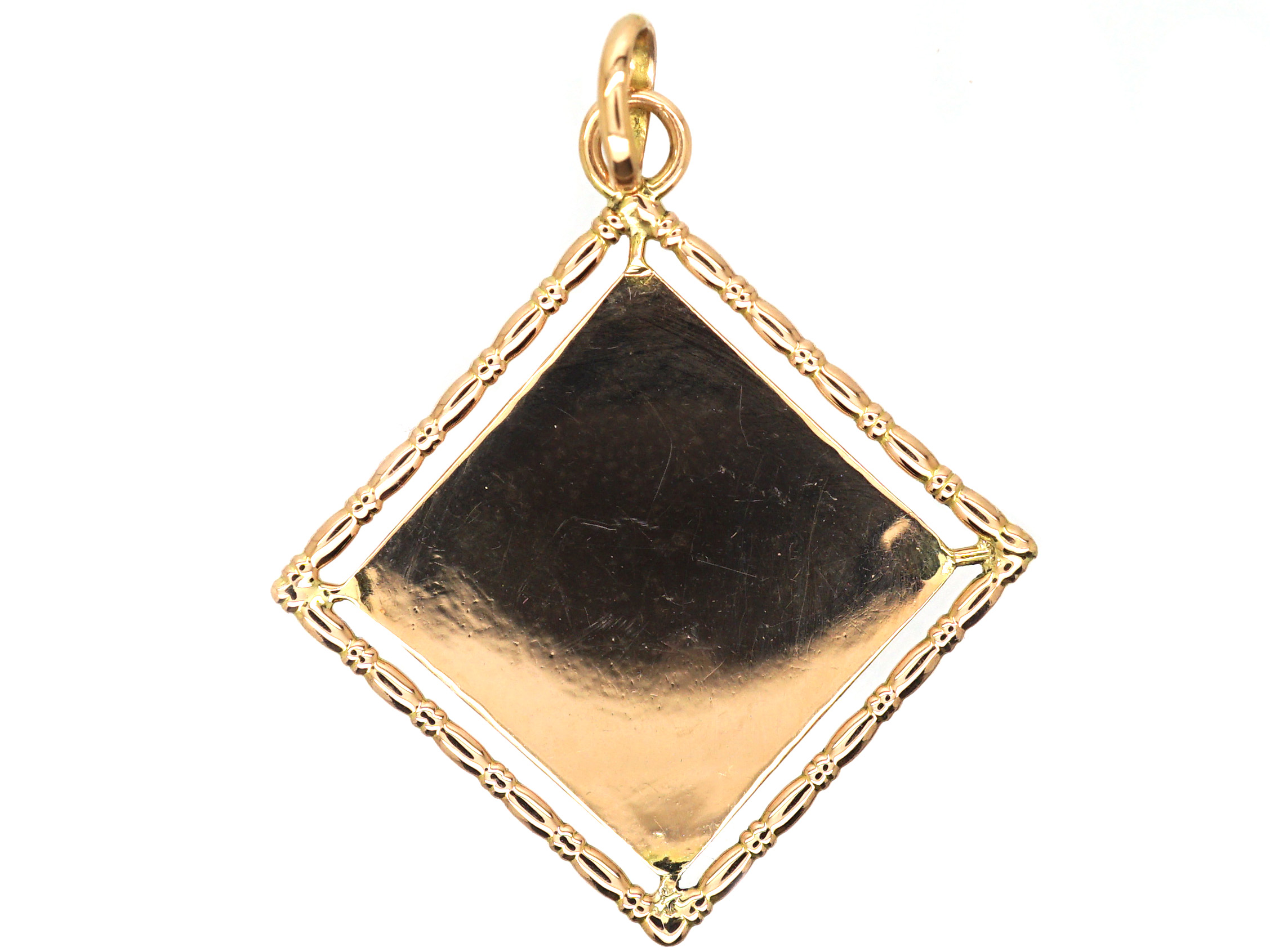 Early 20th Century 14ct Gold Pendant with Enamelled Flower (779Y/PR ...