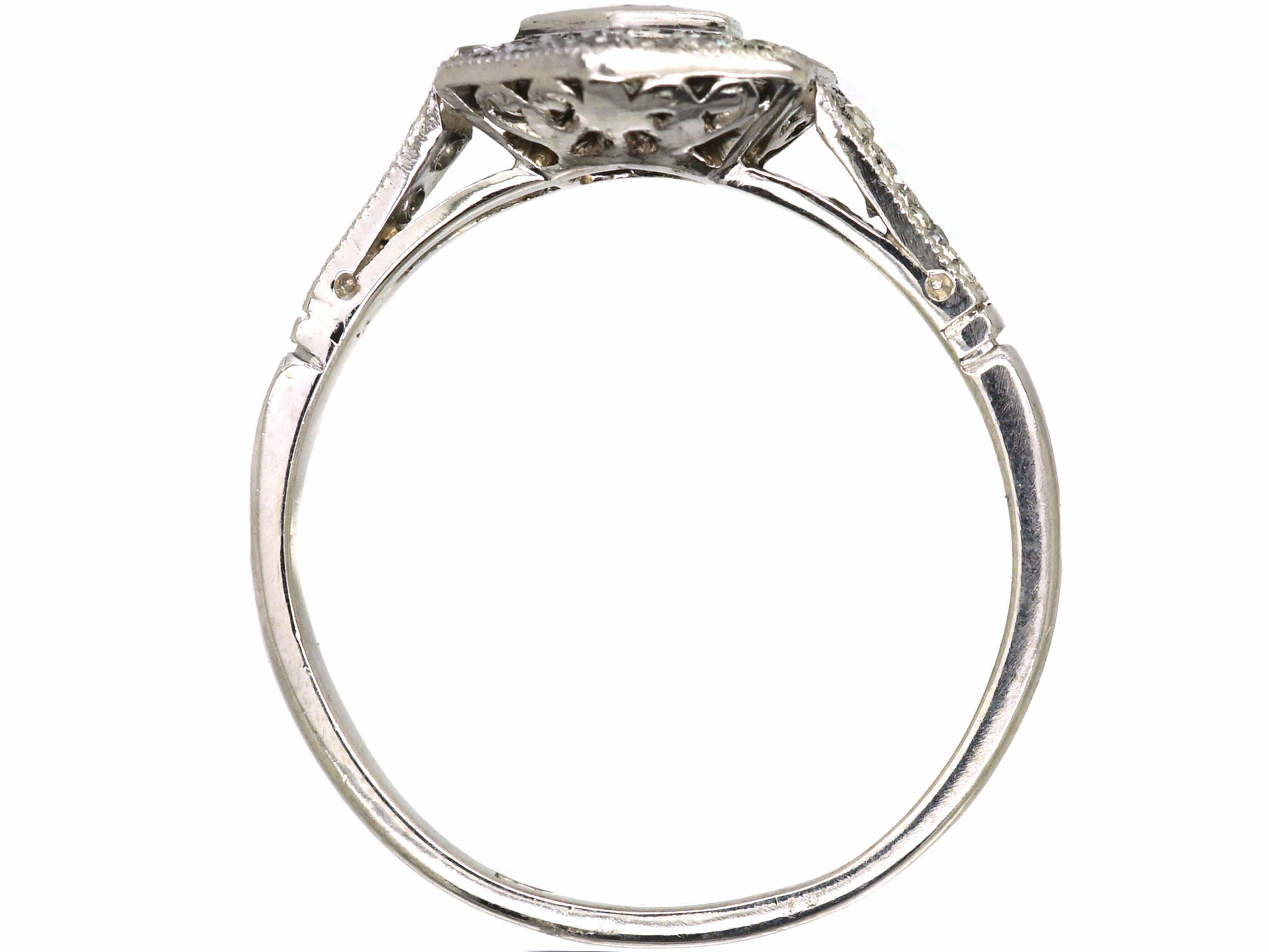 Art Deco Platinum Hexagonal Shaped Diamond Ring (843Y) | The Antique ...