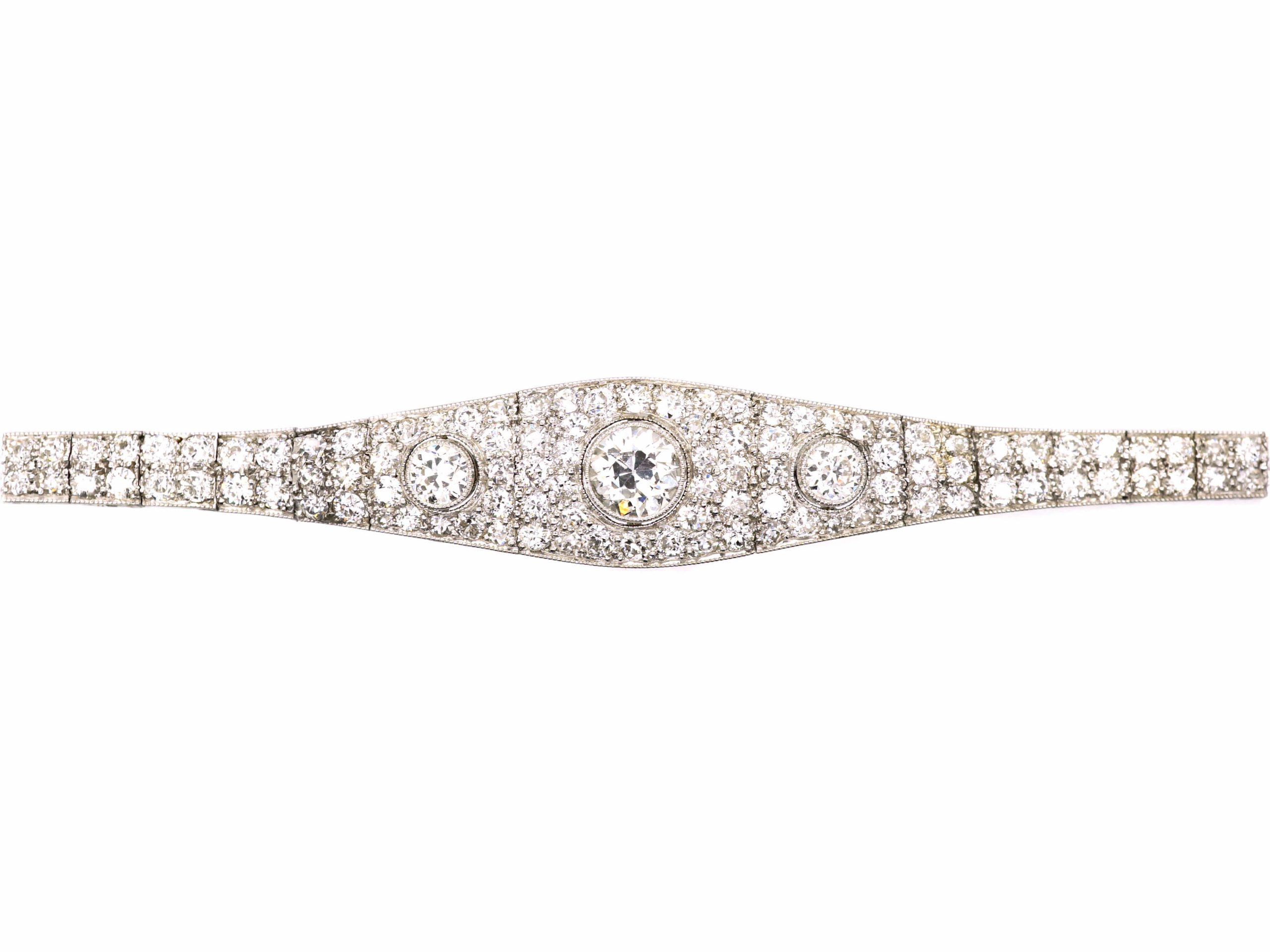 Early 20th Century Platinum Diamond Bracelet (902Y) | The Antique ...