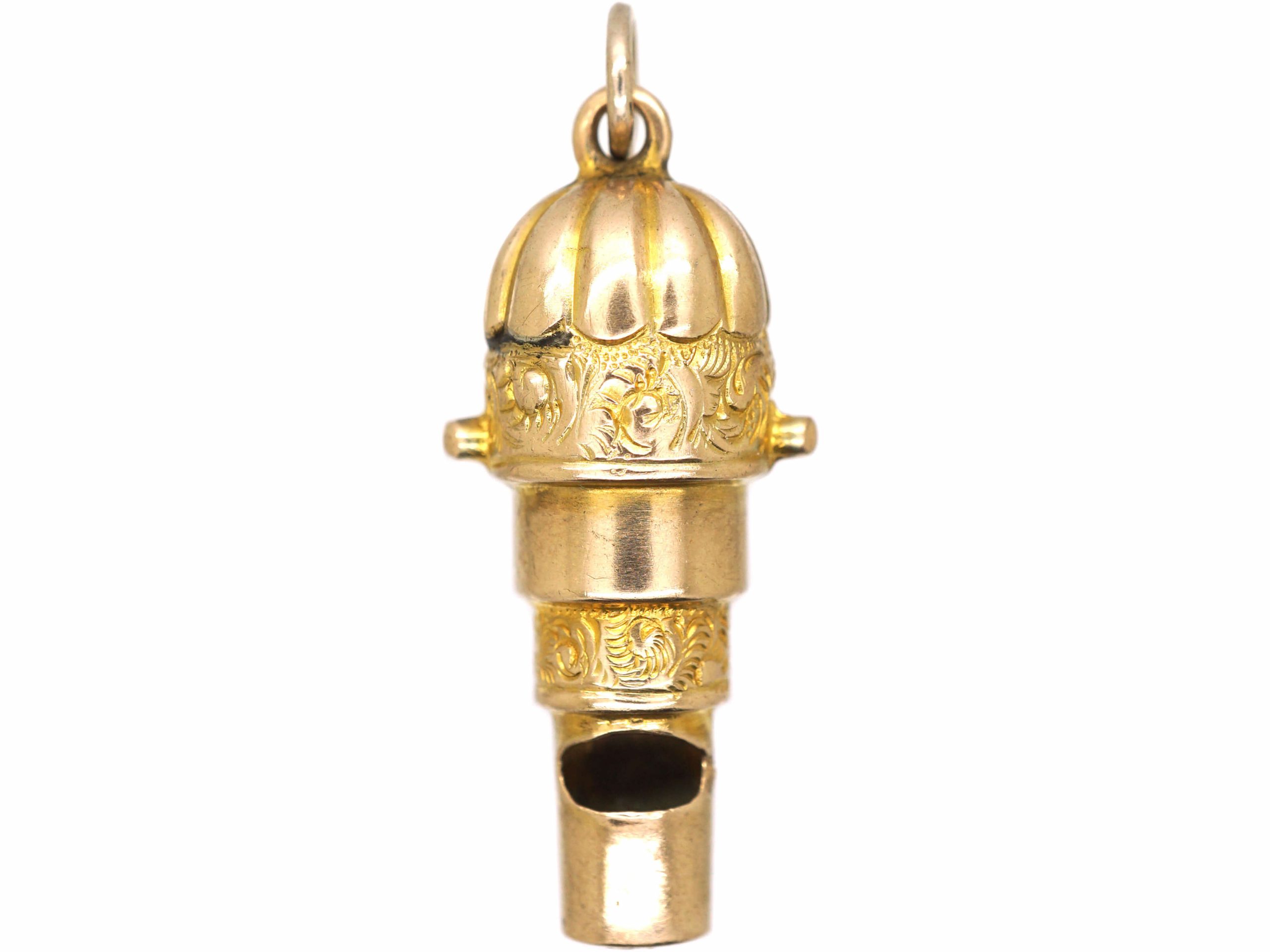 Victorian 9ct Gold Whistle (573Y) | The Antique Jewellery Company