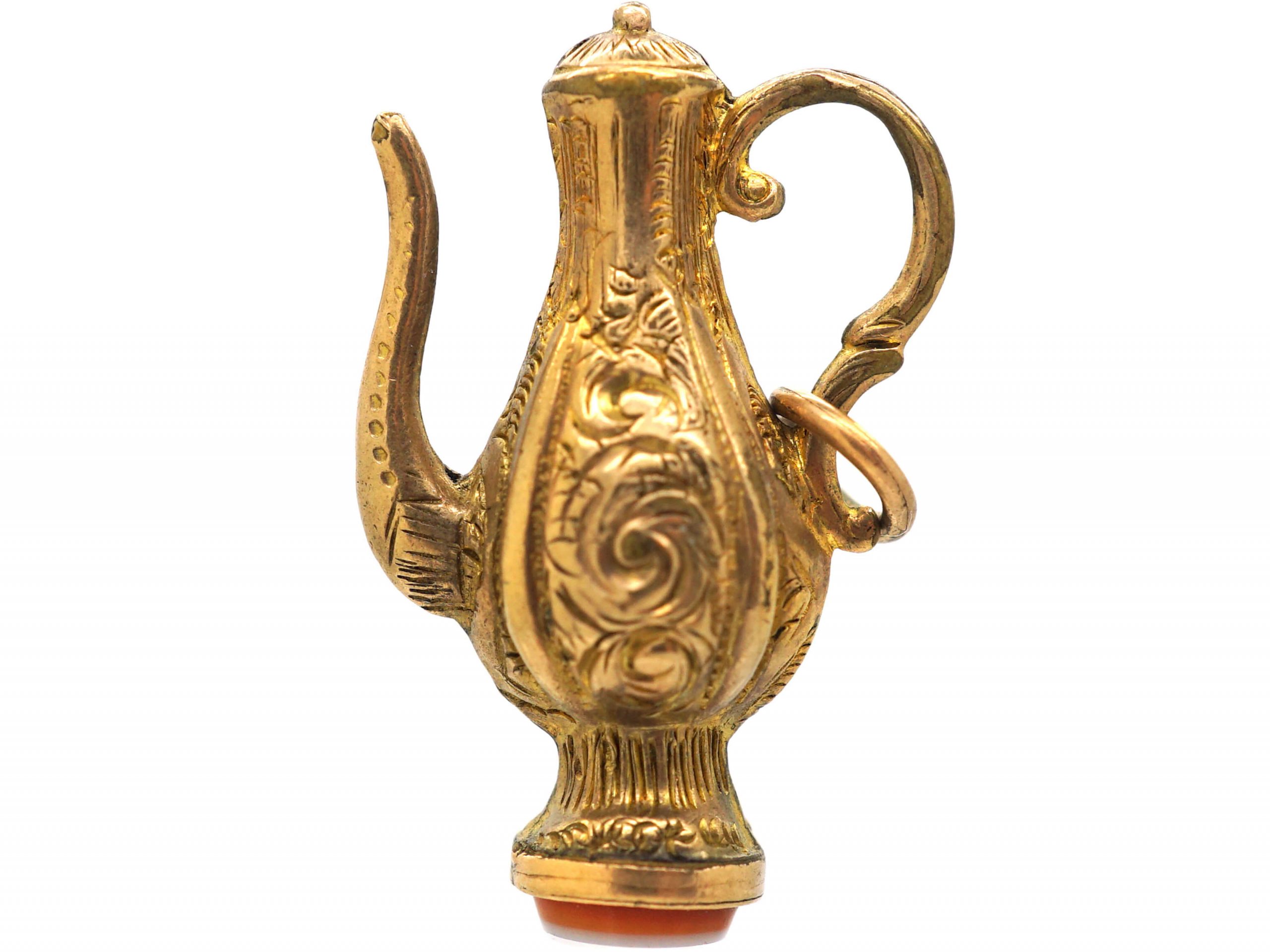 Victorian 9ct Gold Cased Coffee Pot Charm () | The Antique Jewellery ...