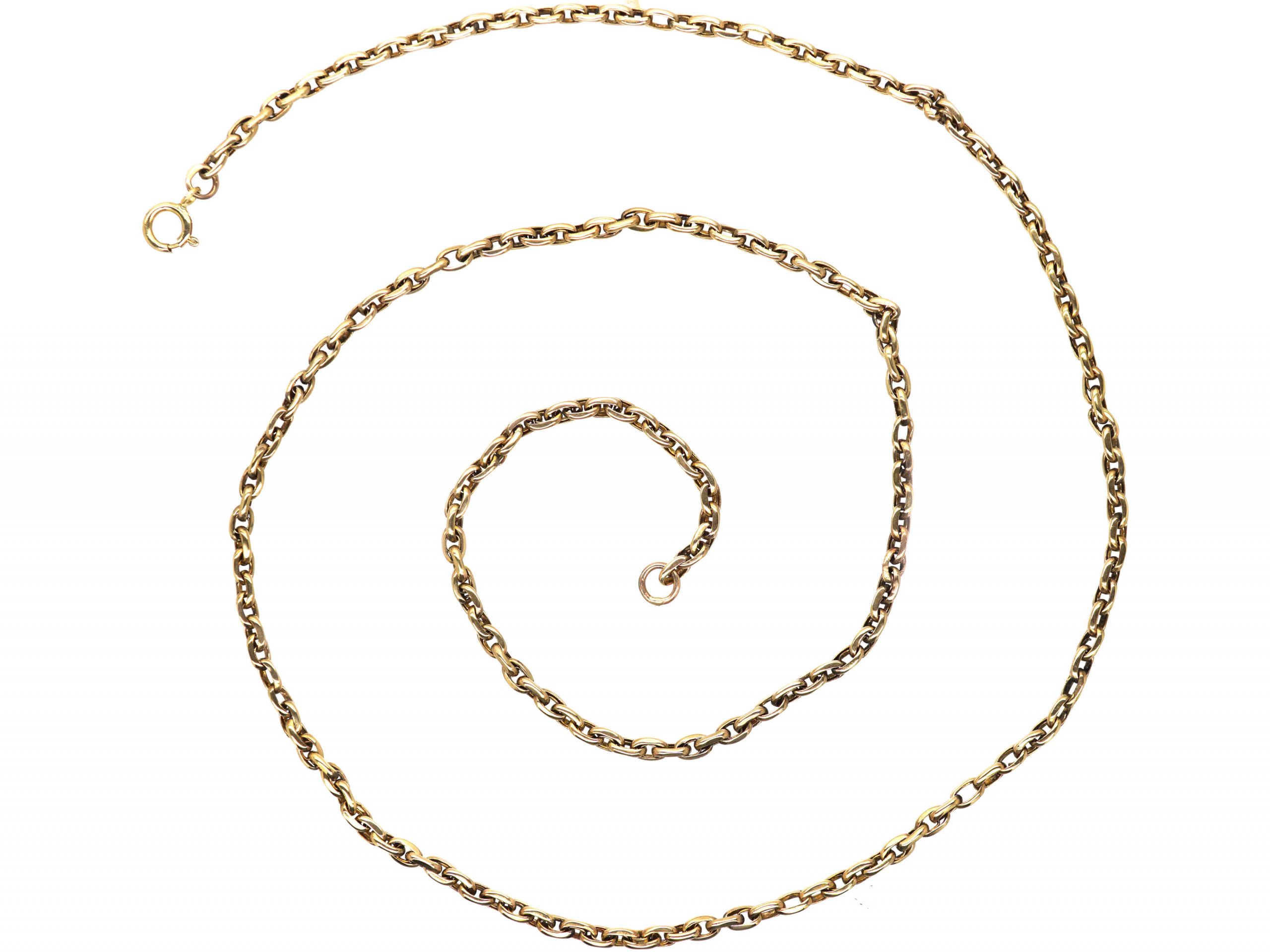 Edwardian 15ct Gold trace Link Chain (378Y) | The Antique Jewellery Company