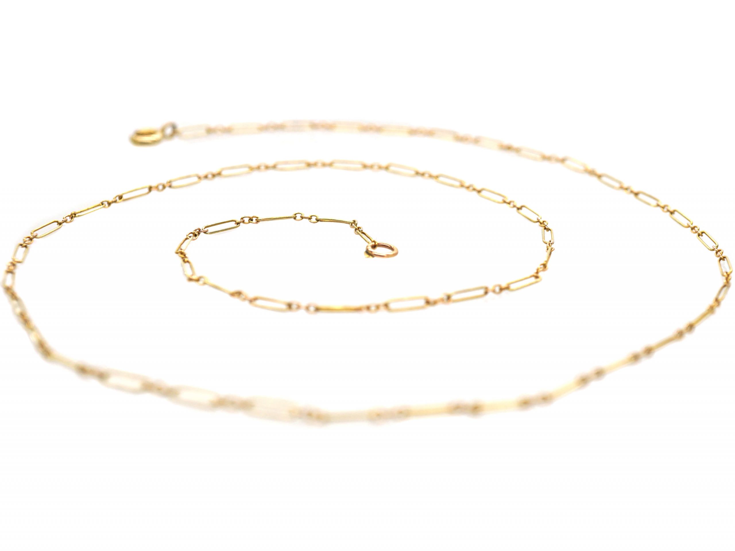 Edwardian 9ct Gold Fine Ornate Links Chain (384 Z) | The Antique ...