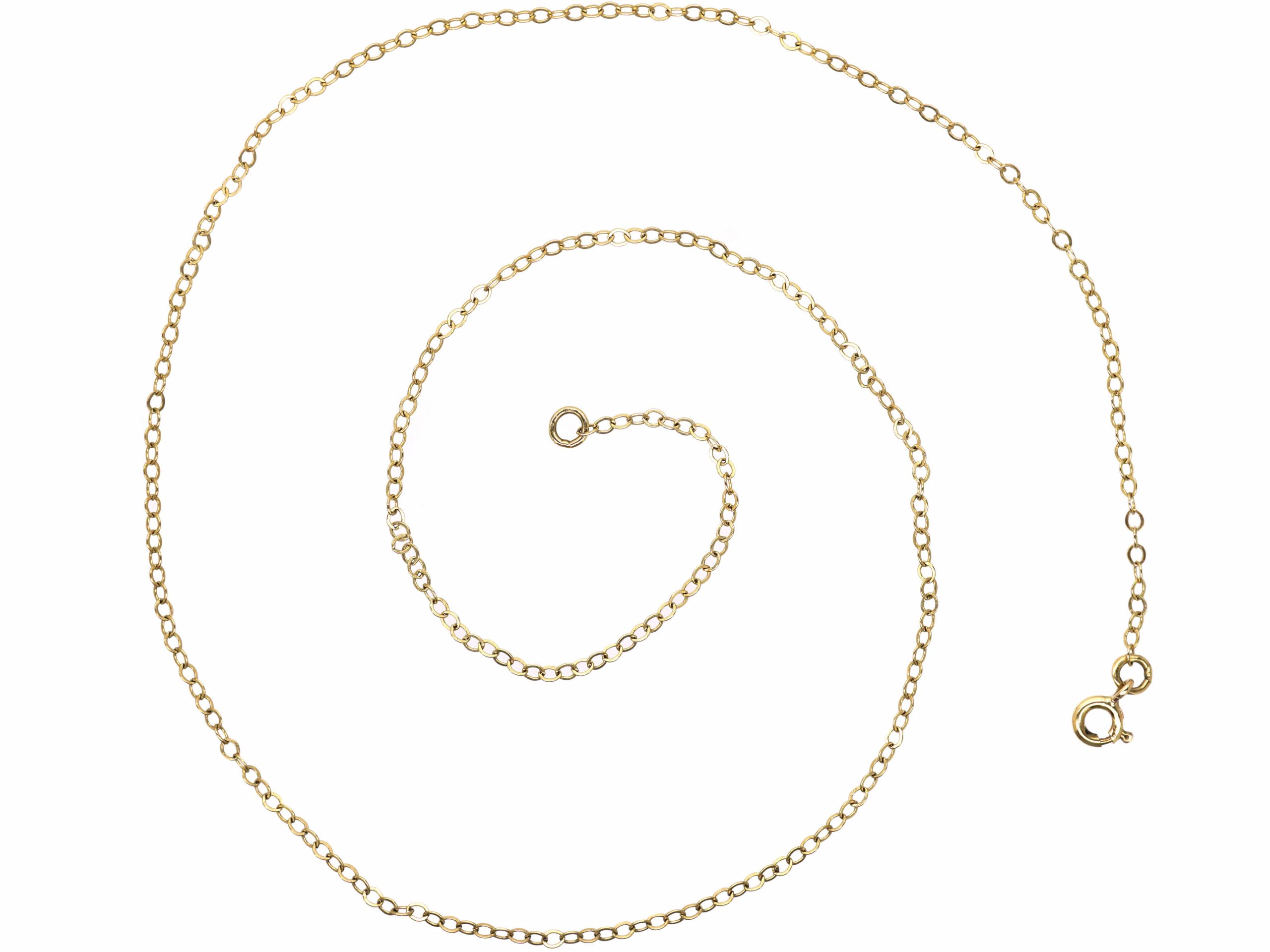 Fine 9ct Gold Trace Link Chain (241Y) | The Antique Jewellery Company
