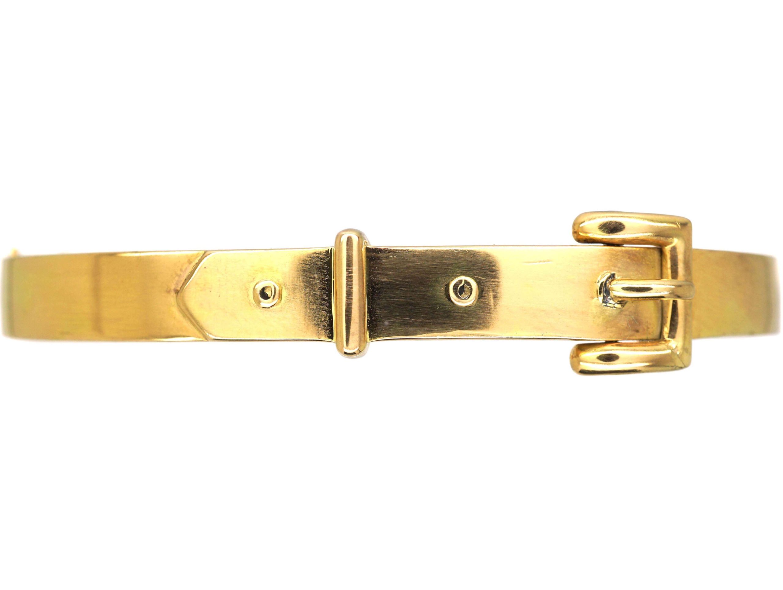Edwardian 10ct Gold Buckle Bangle (409Z) | The Antique Jewellery Company