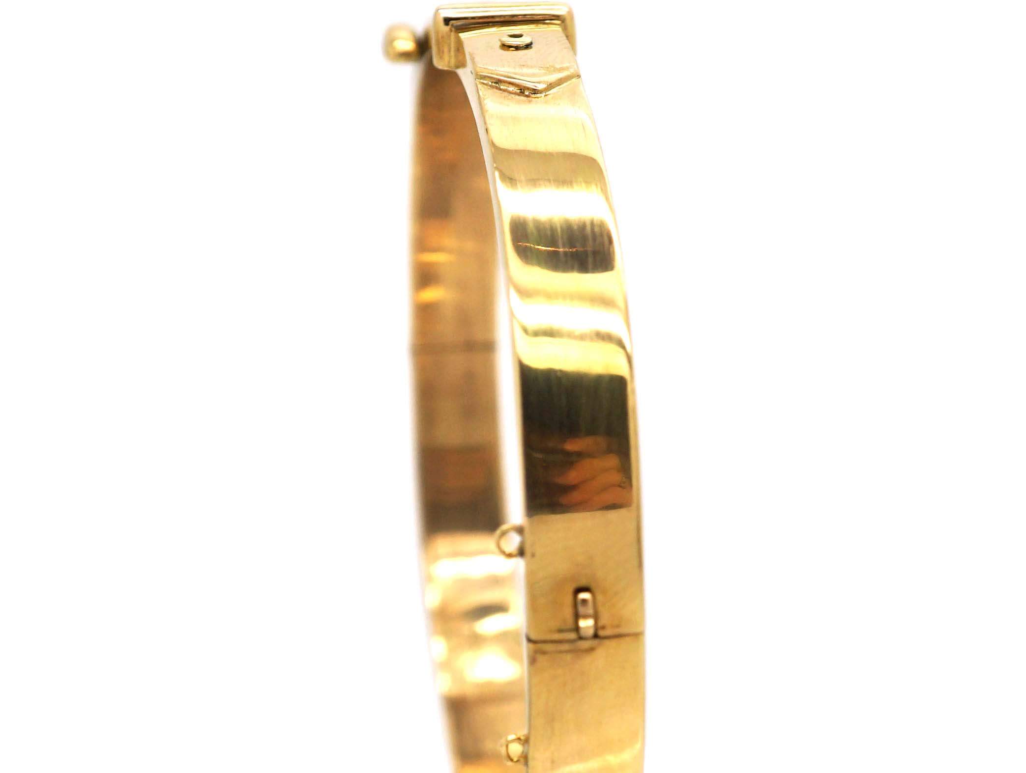 Edwardian 10ct Gold Buckle Bangle (409Z) | The Antique Jewellery Company