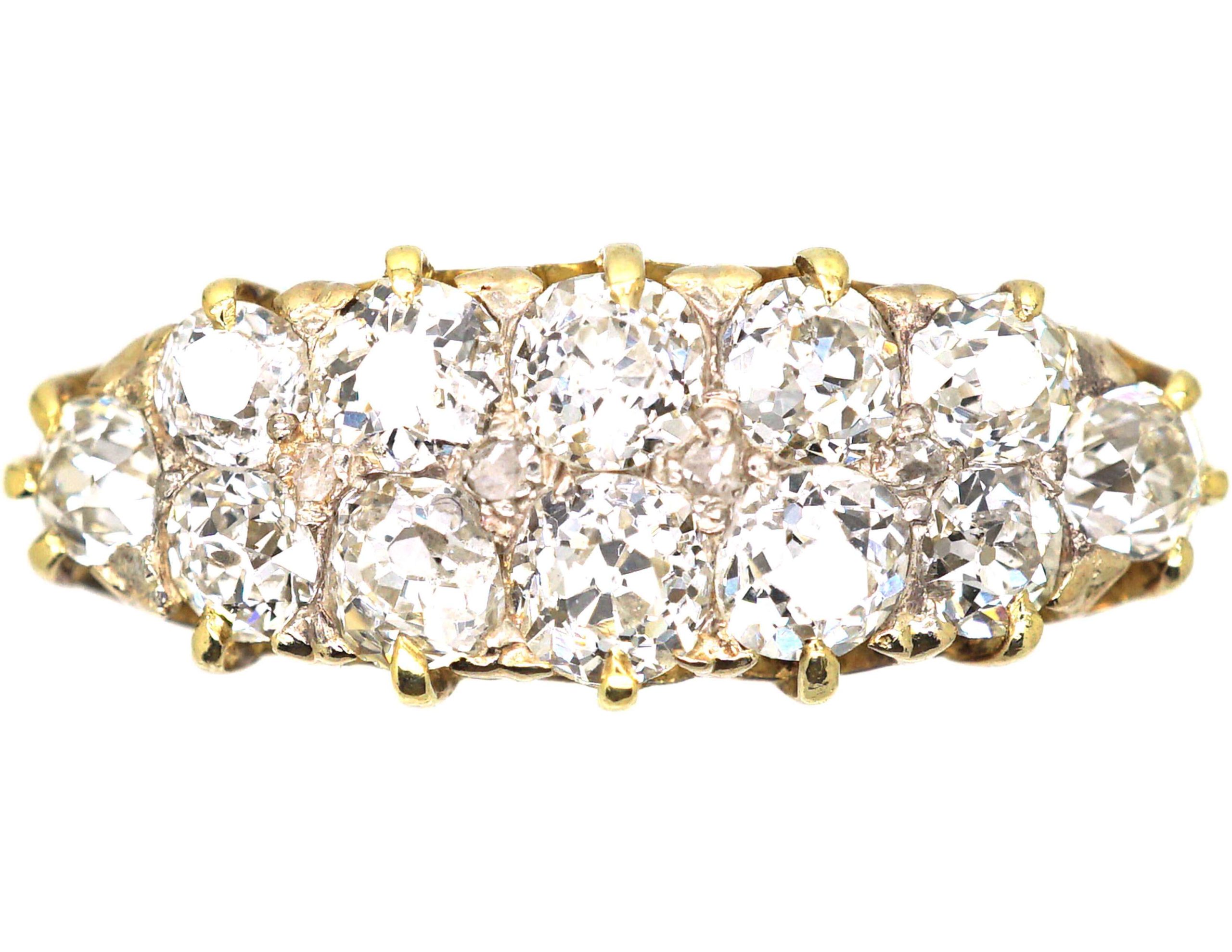Victorian 18ct Gold Boat Shaped Ring set with Diamonds (338Z) | The ...